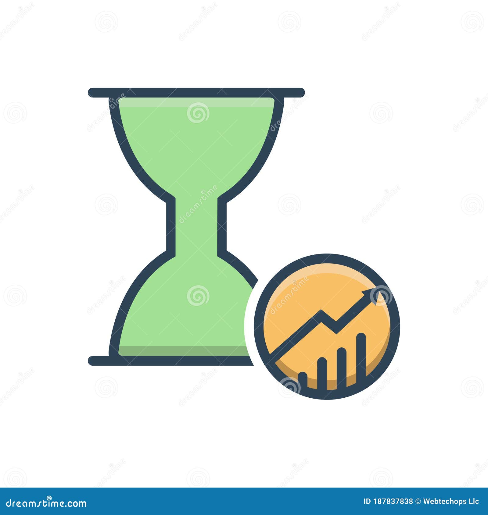 Color Illustration Icon for Productivity, Increase and Growth Stock ...