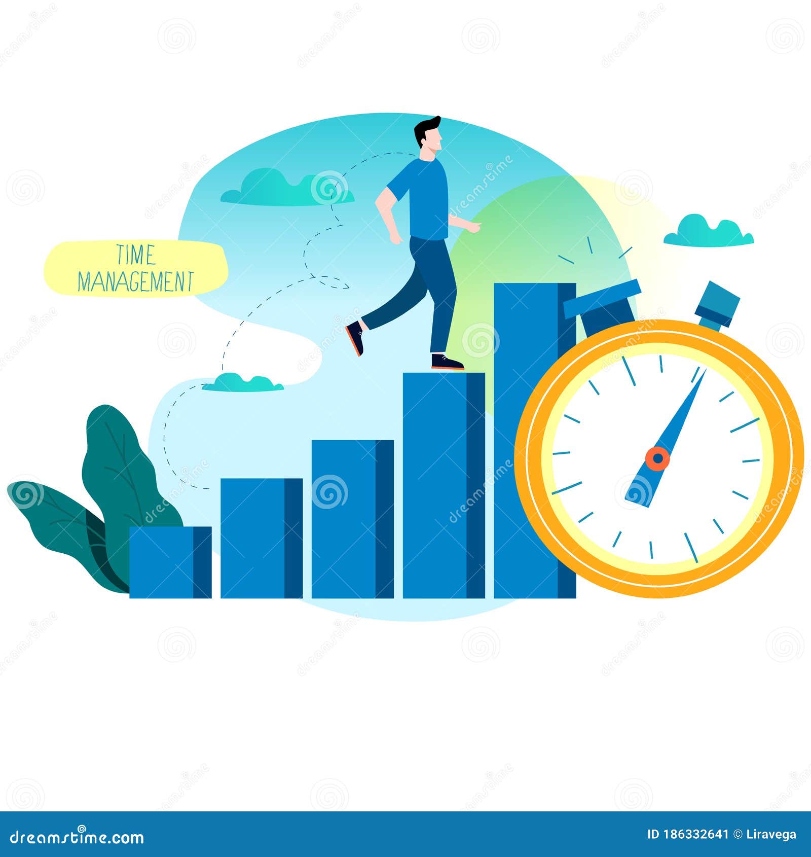 Productivity Increase On The Cogwheels. Blueprint Stock Illustration ...