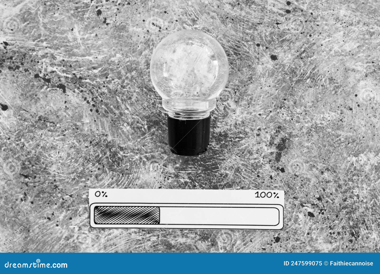 Productivity and Innovation, Idea Light Bulb with Progress Bar Beneath ...