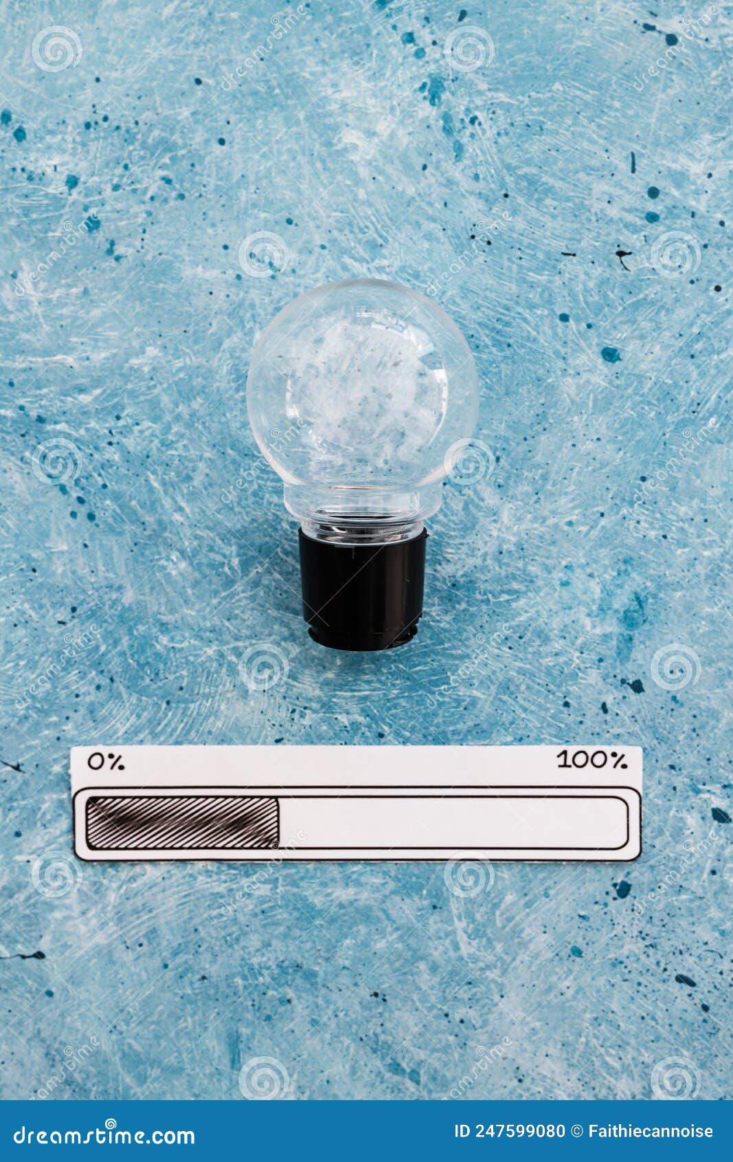 Productivity and Innovation, Idea Light Bulb with Progress Bar Beneath ...