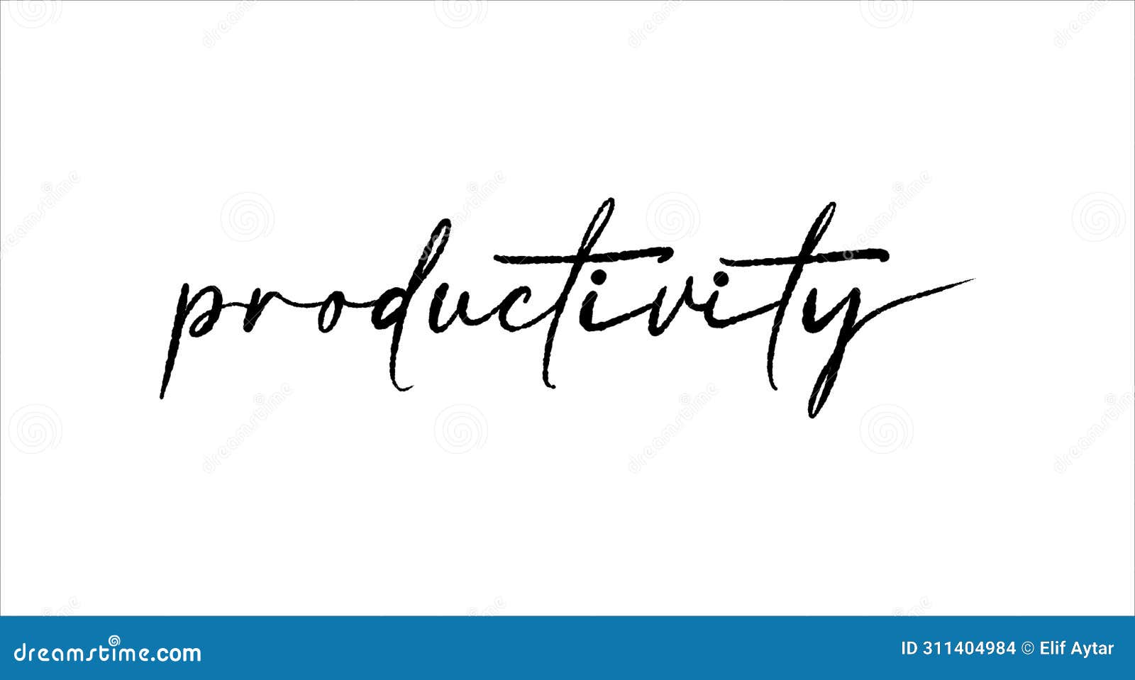 Productivity - Lettering Vector Isolated on White Background Stock ...