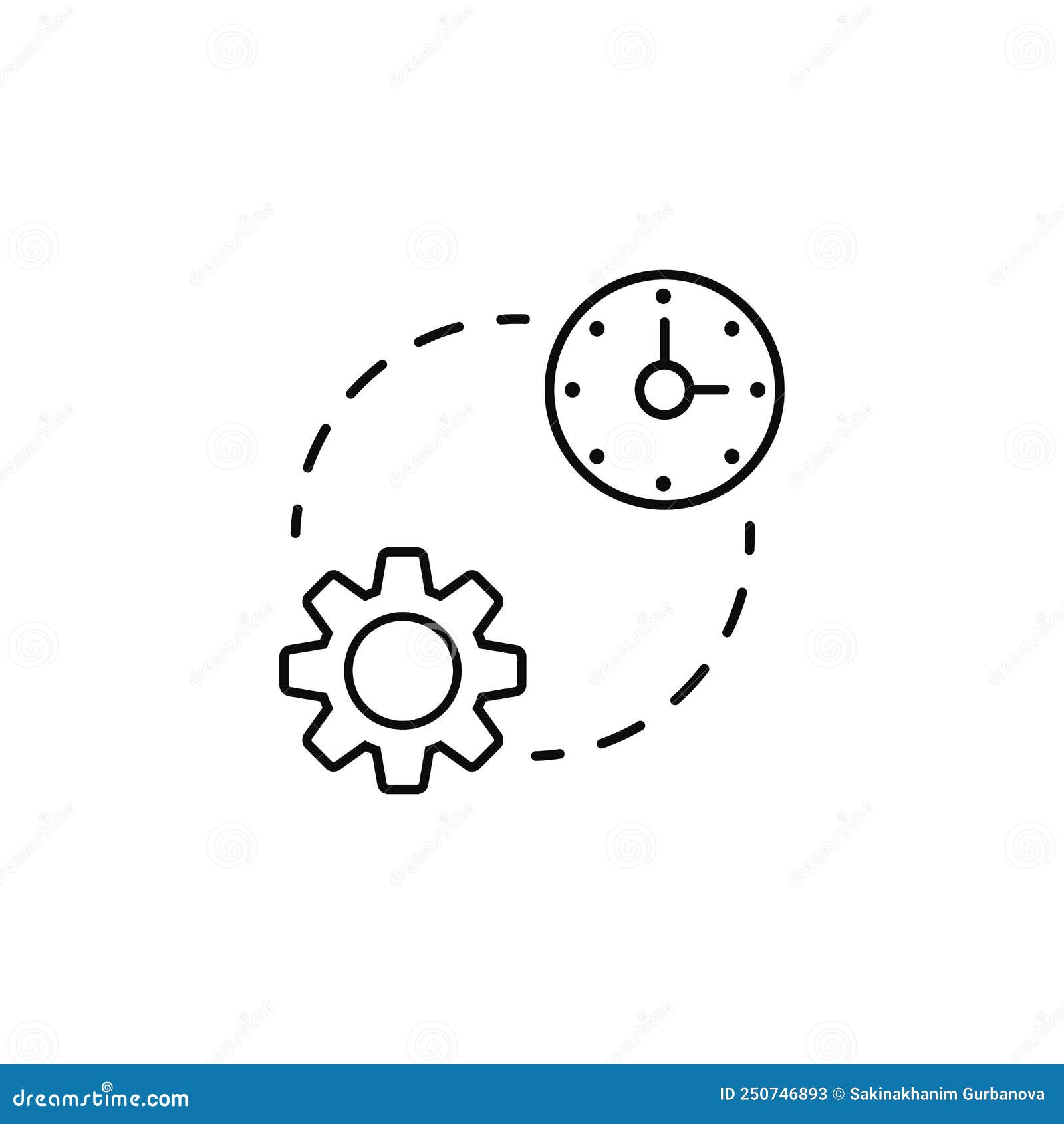 Productivity Line Icon. Time Managment and Efficiency Concept Symbol ...