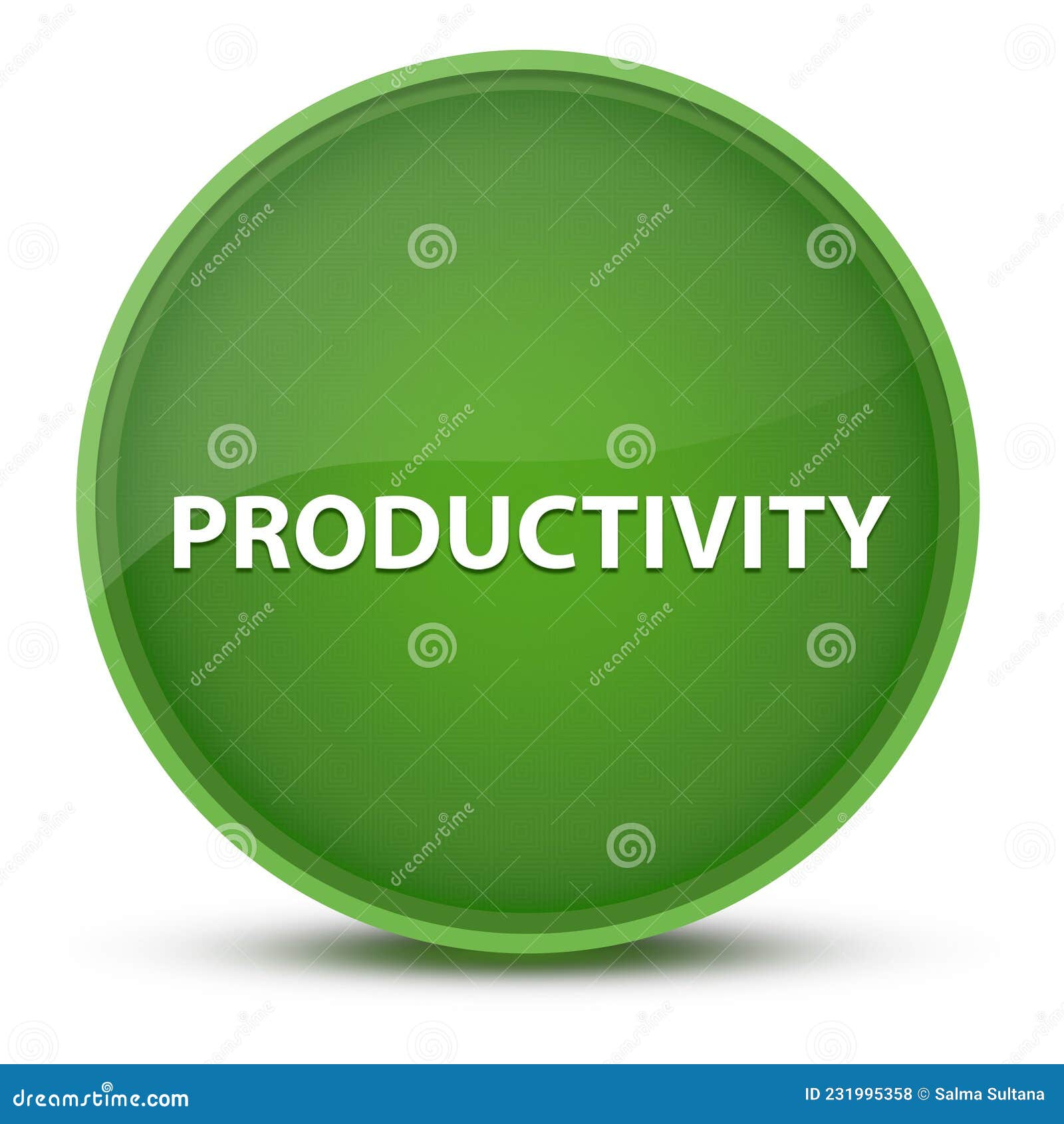 Productivity Luxurious Glossy Green Round Button Abstract Stock ...