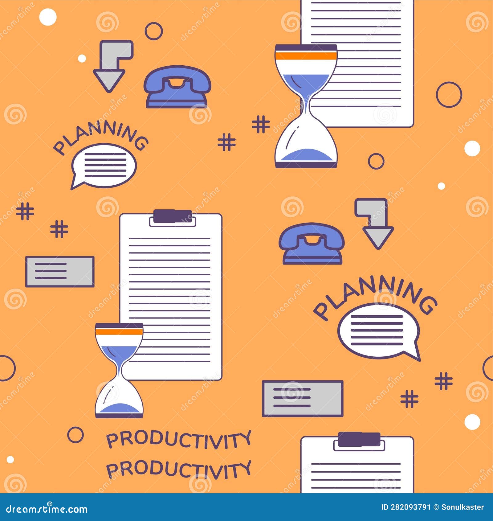 Productivity and Planning, Projects and Workload Stock Vector ...