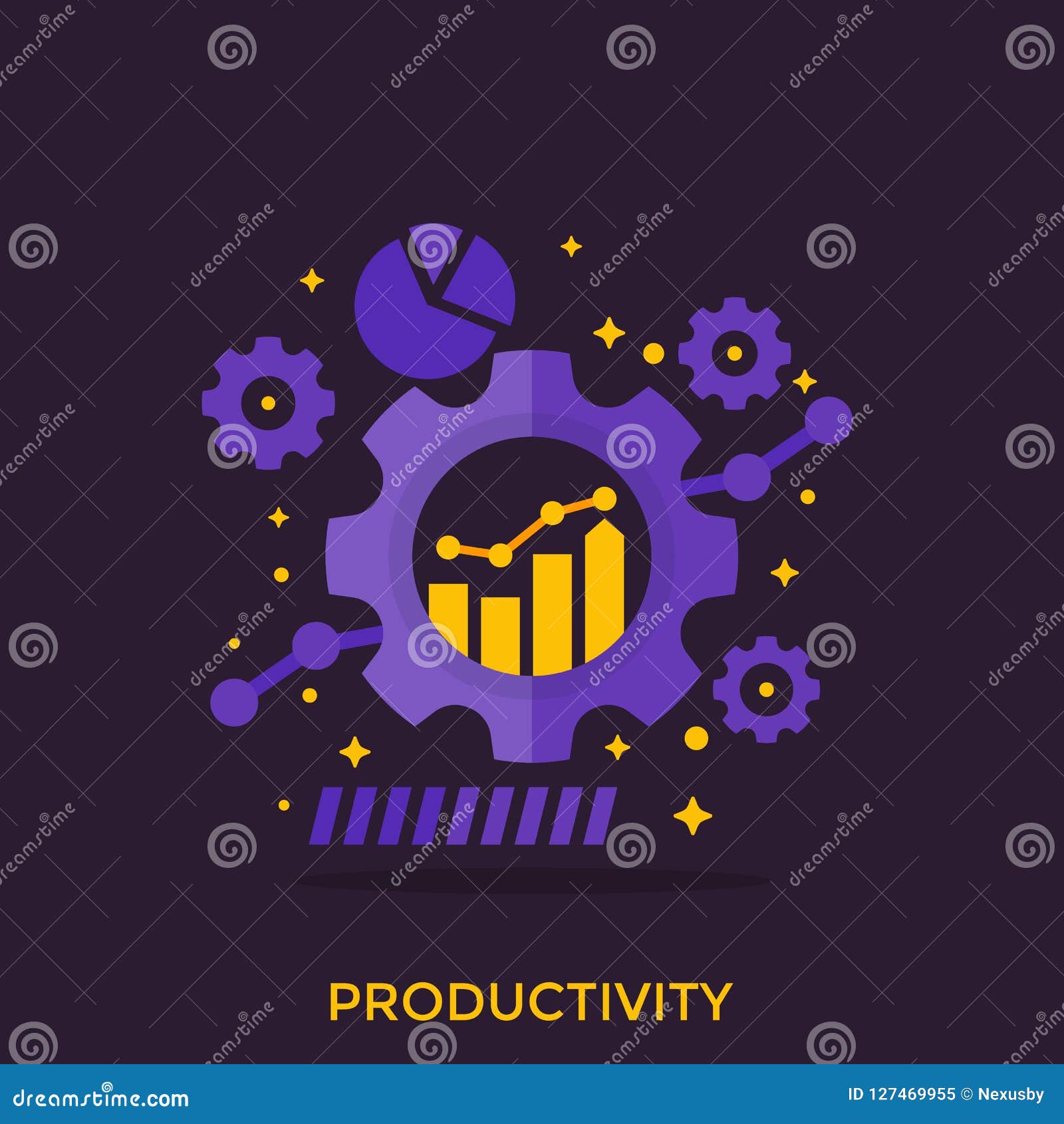 Productivity, Productive Capacity And Performance Cartoon Vector ...