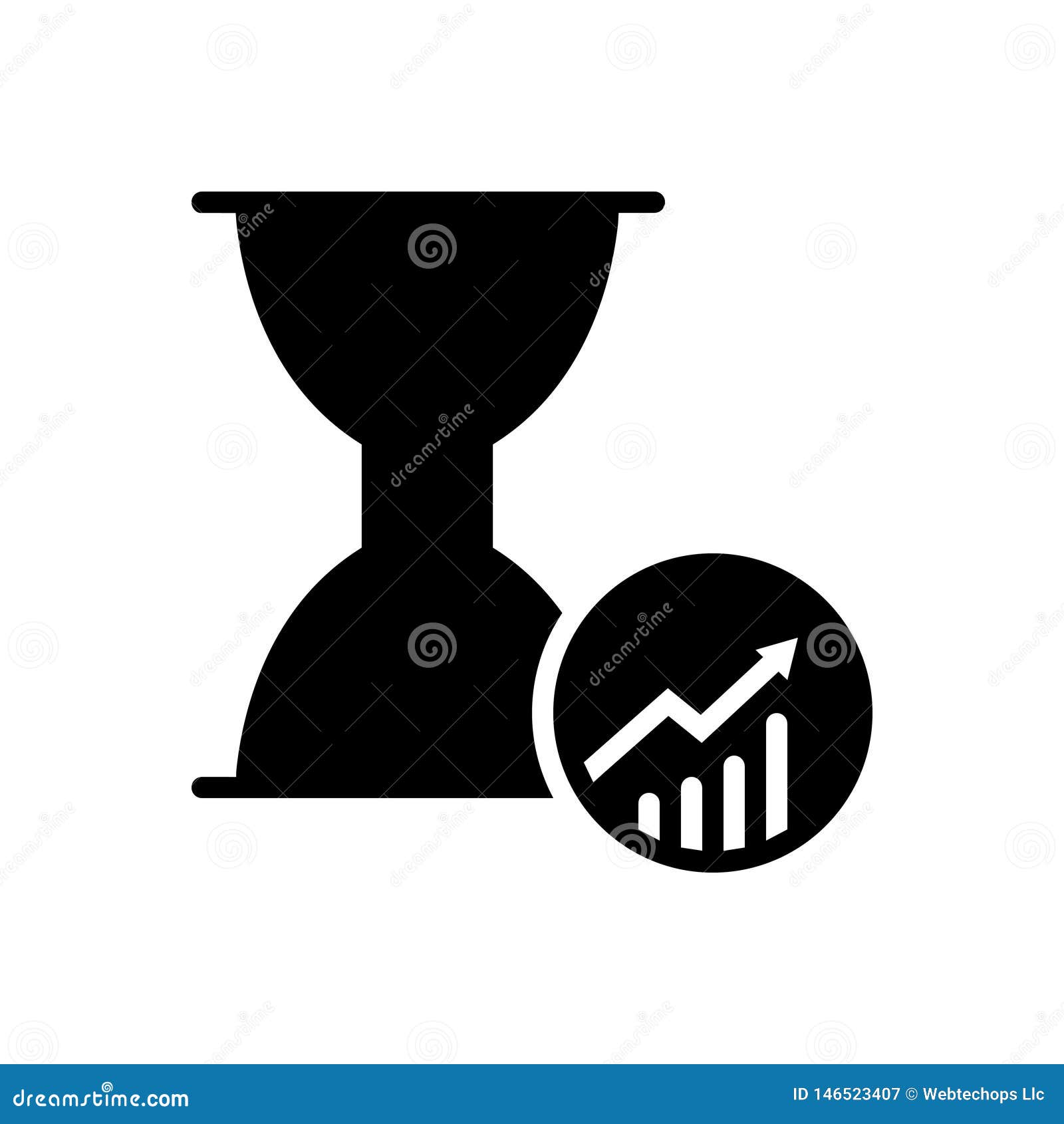 Black Solid Icon for Productivity, Increase and Growth Stock Vector ...