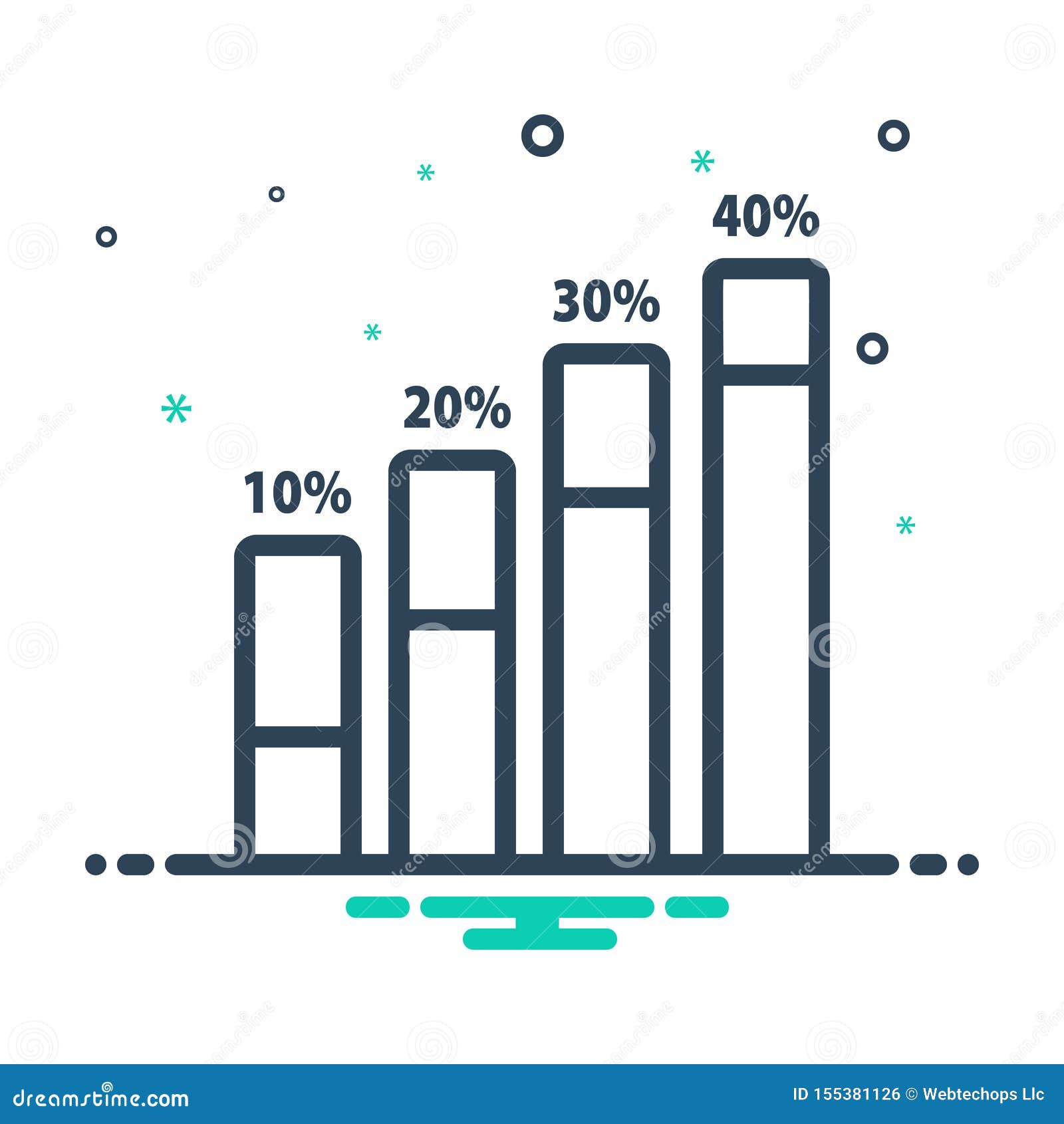 Black Mix Icon for Productivity, Increase and Performance Stock Vector ...