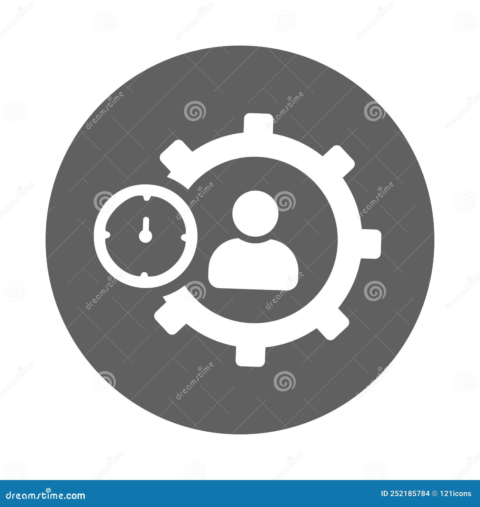 Productivity Settings Icon. Gray Vector Graphics Stock Illustration ...