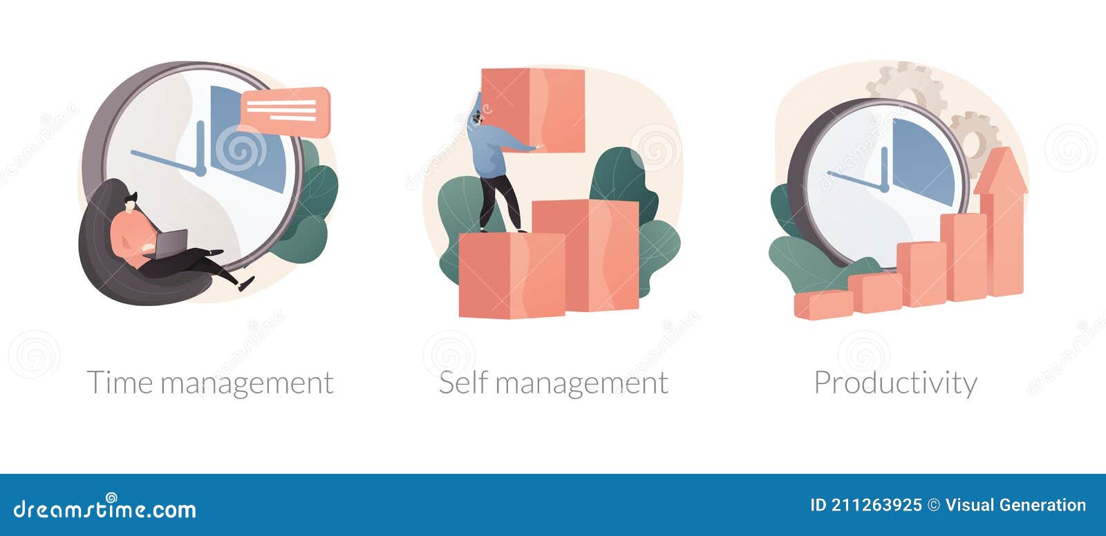 Productivity Software Abstract Concept Vector Illustrations. Stock ...