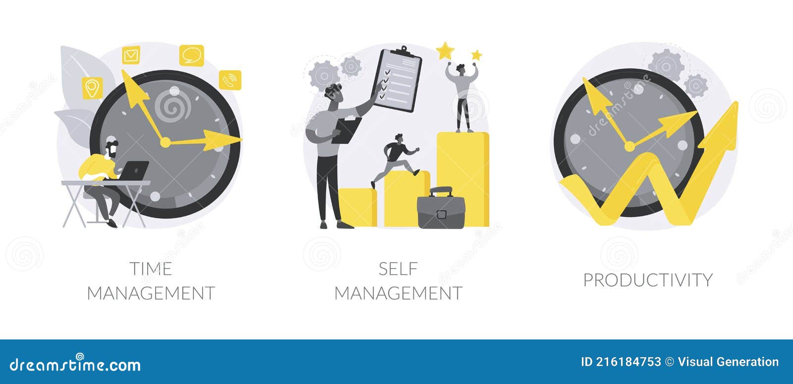 Productivity Software Abstract Concept Vector Illustrations. Stock ...