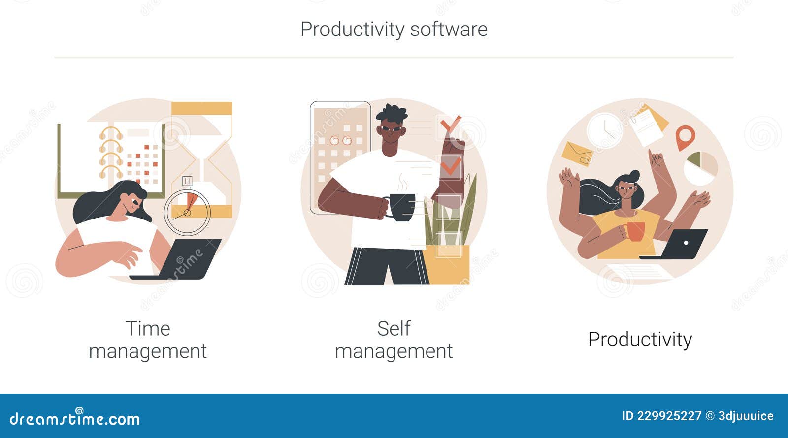 Productivity Software Abstract Concept Vector Illustrations. Stock ...