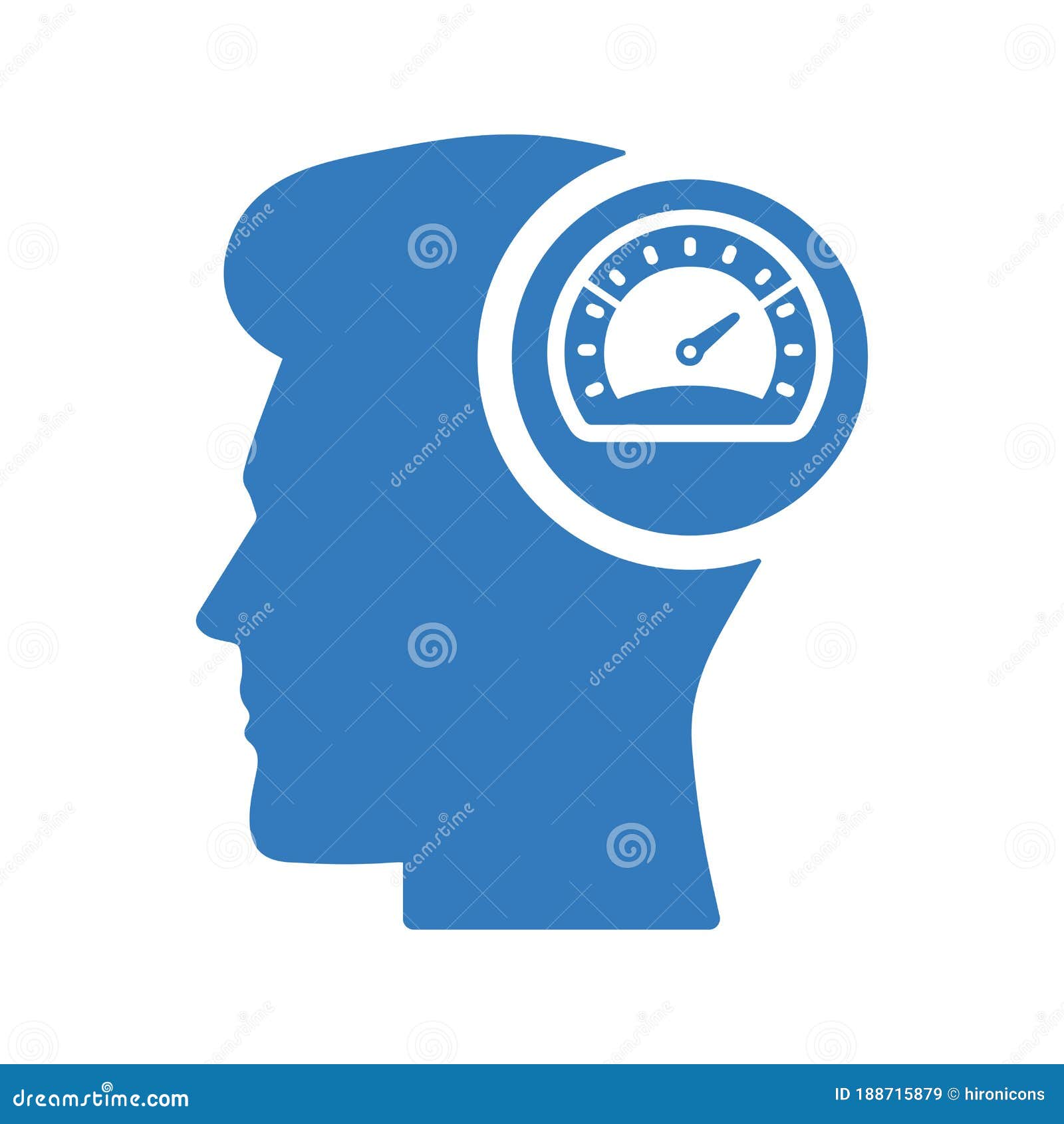 Productivity, Speed, Speedometer, Work Performance Blue Icon Stock ...