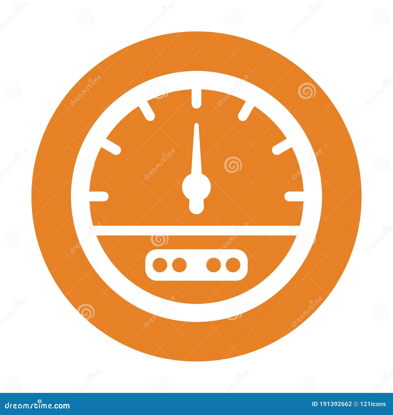Productivity, Speedometer Icon / Orange Vector Stock Vector ...