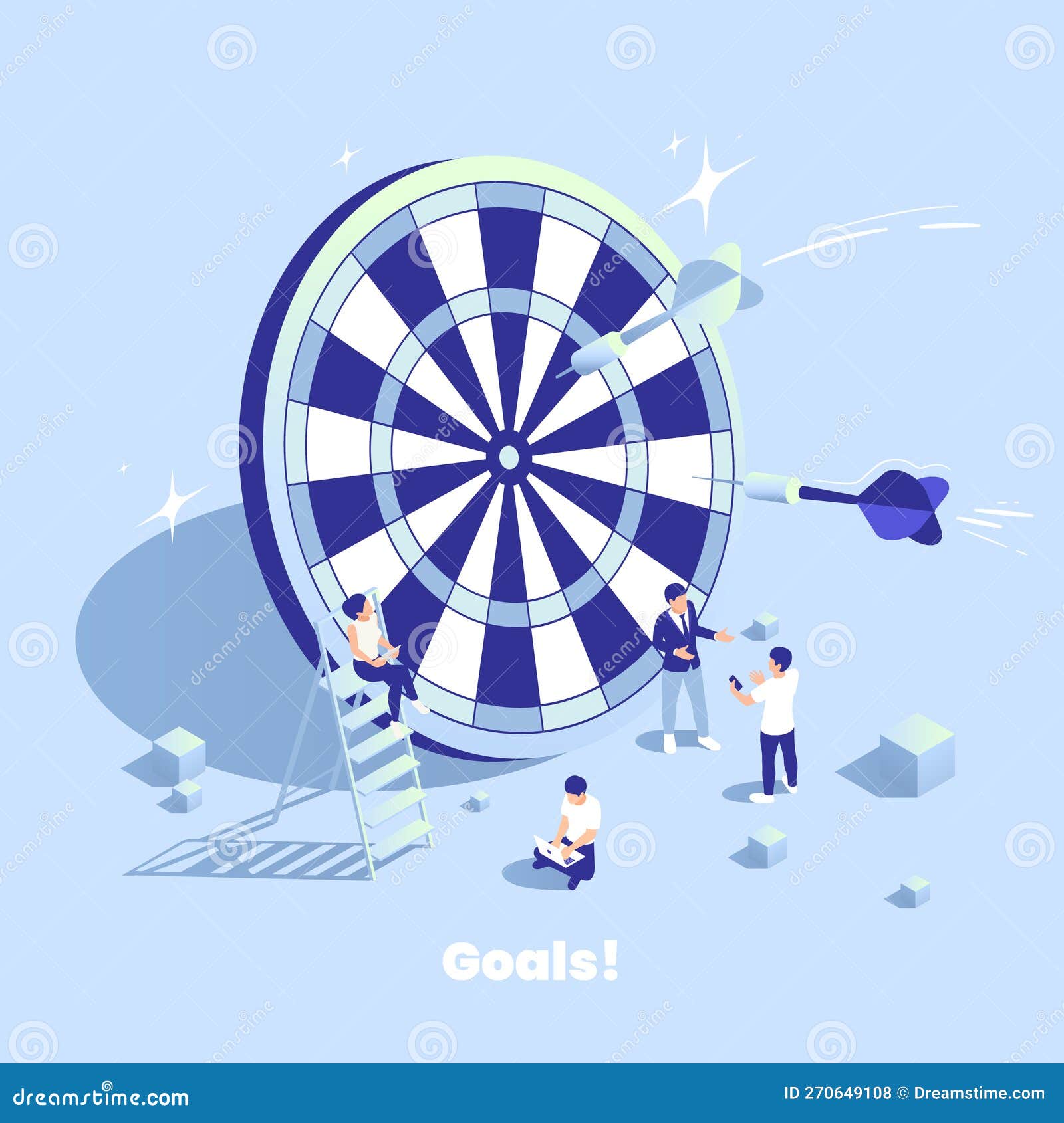 Productivity Target Improvement Composition Stock Illustration ...