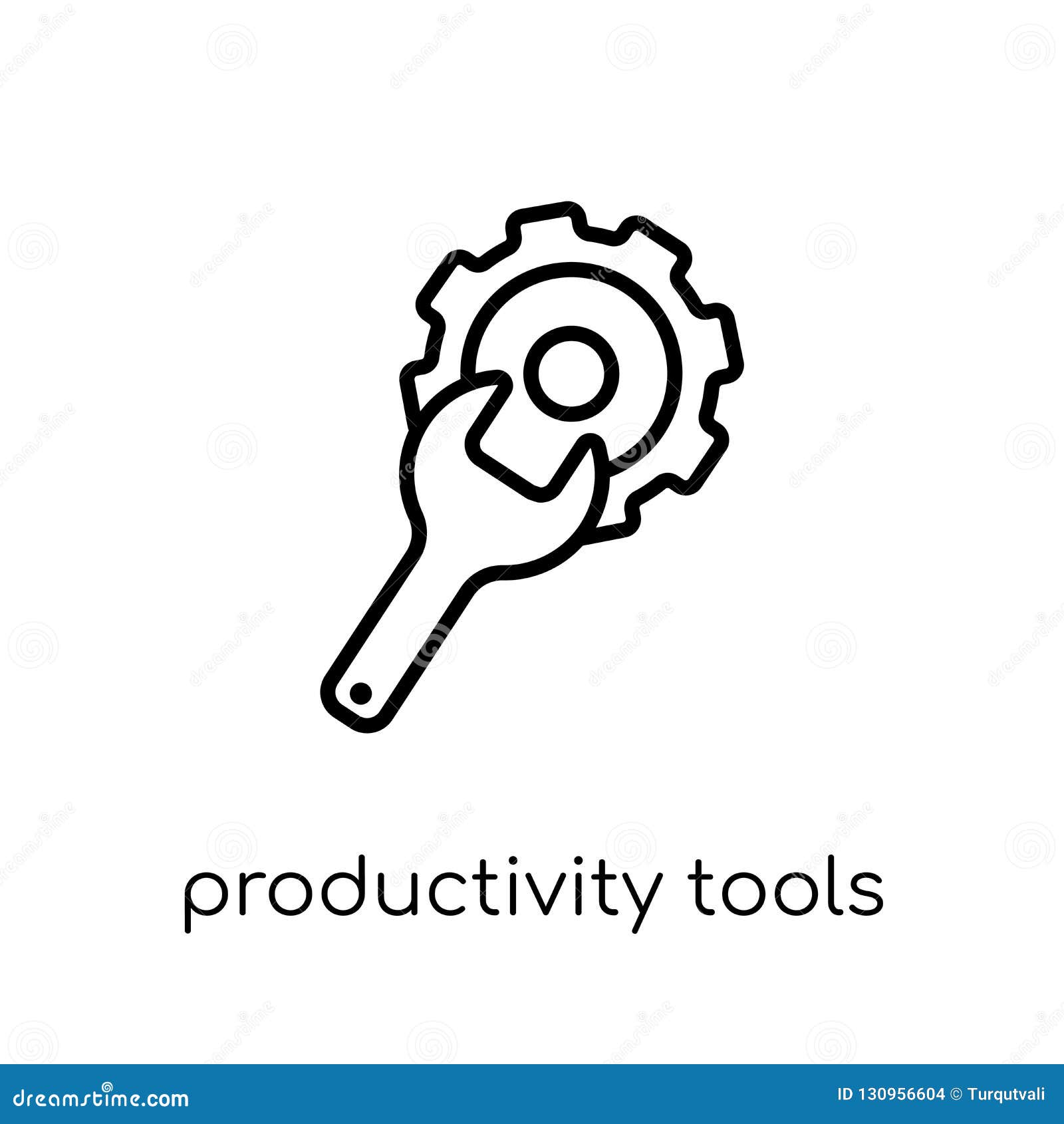 Productivity Tools Vector Icon On White Background. Flat Vector ...