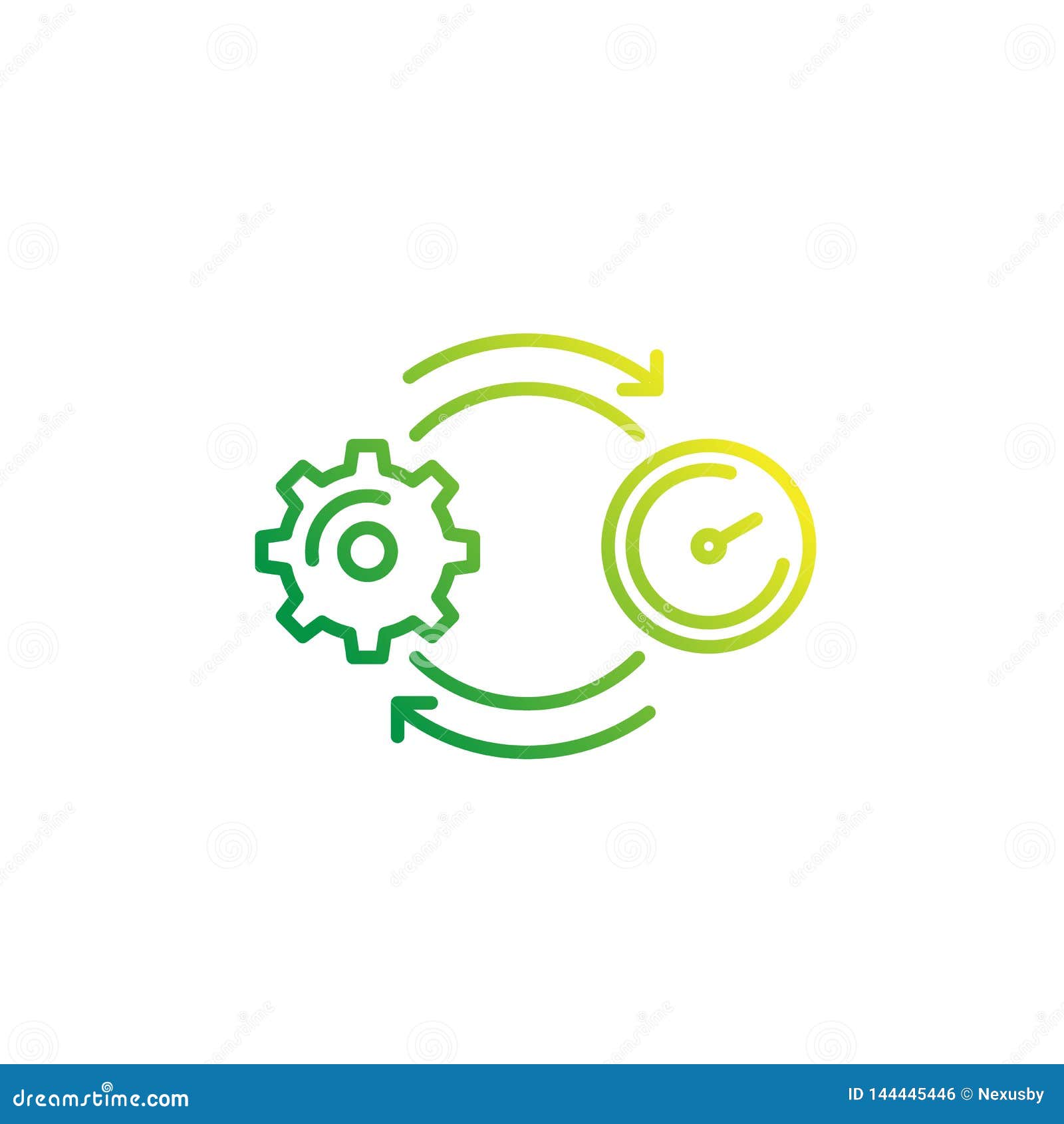 Productivity Vector Line Icon on White Stock Vector - Illustration of ...