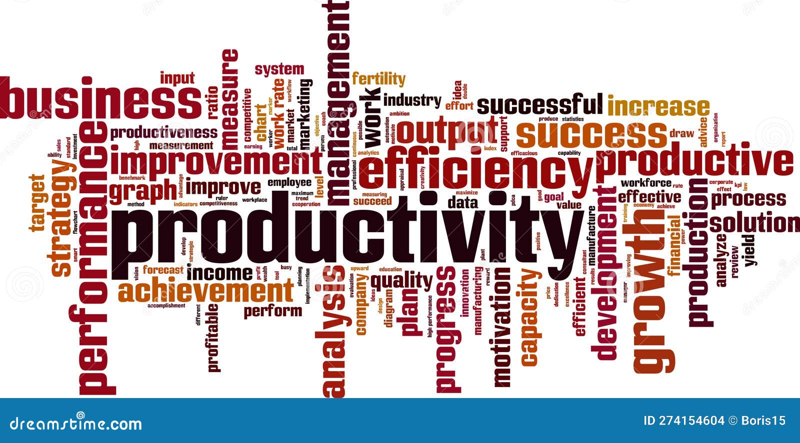 Productivity word cloud stock vector. Illustration of cloud - 274154604