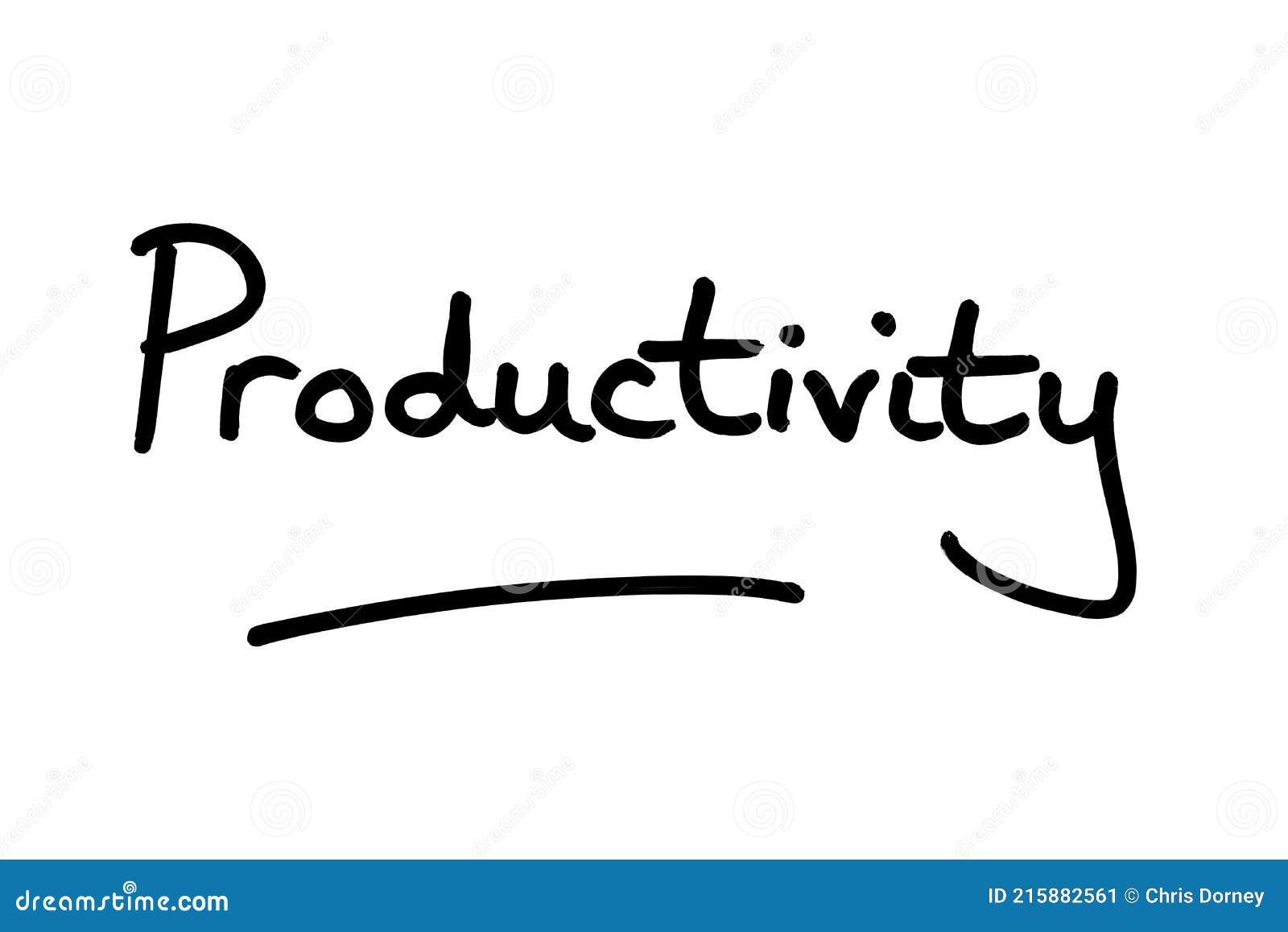 Productivity stock illustration. Illustration of handwritten - 215882561