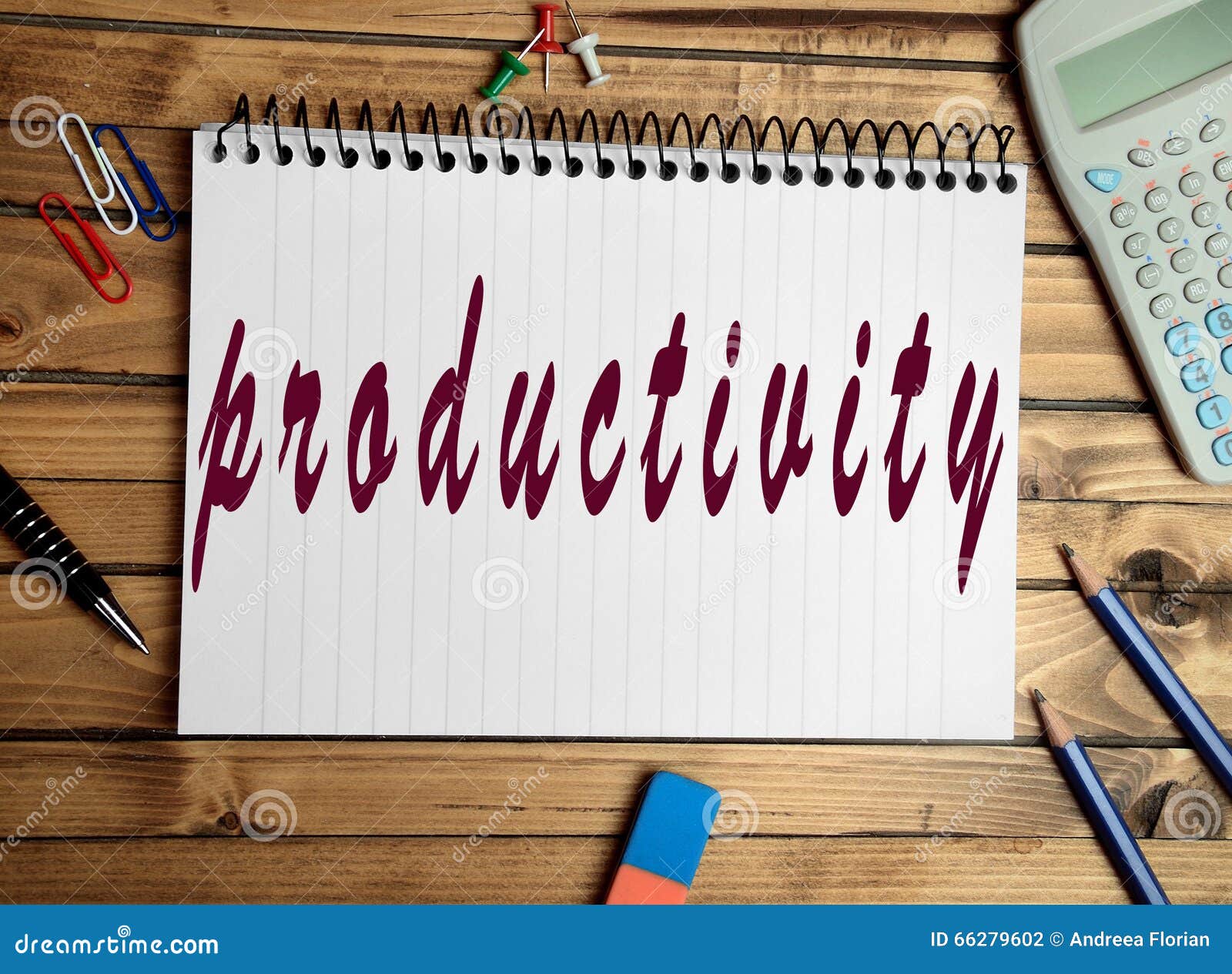 Productivity Word on Notebook Stock Photo - Image of increase ...
