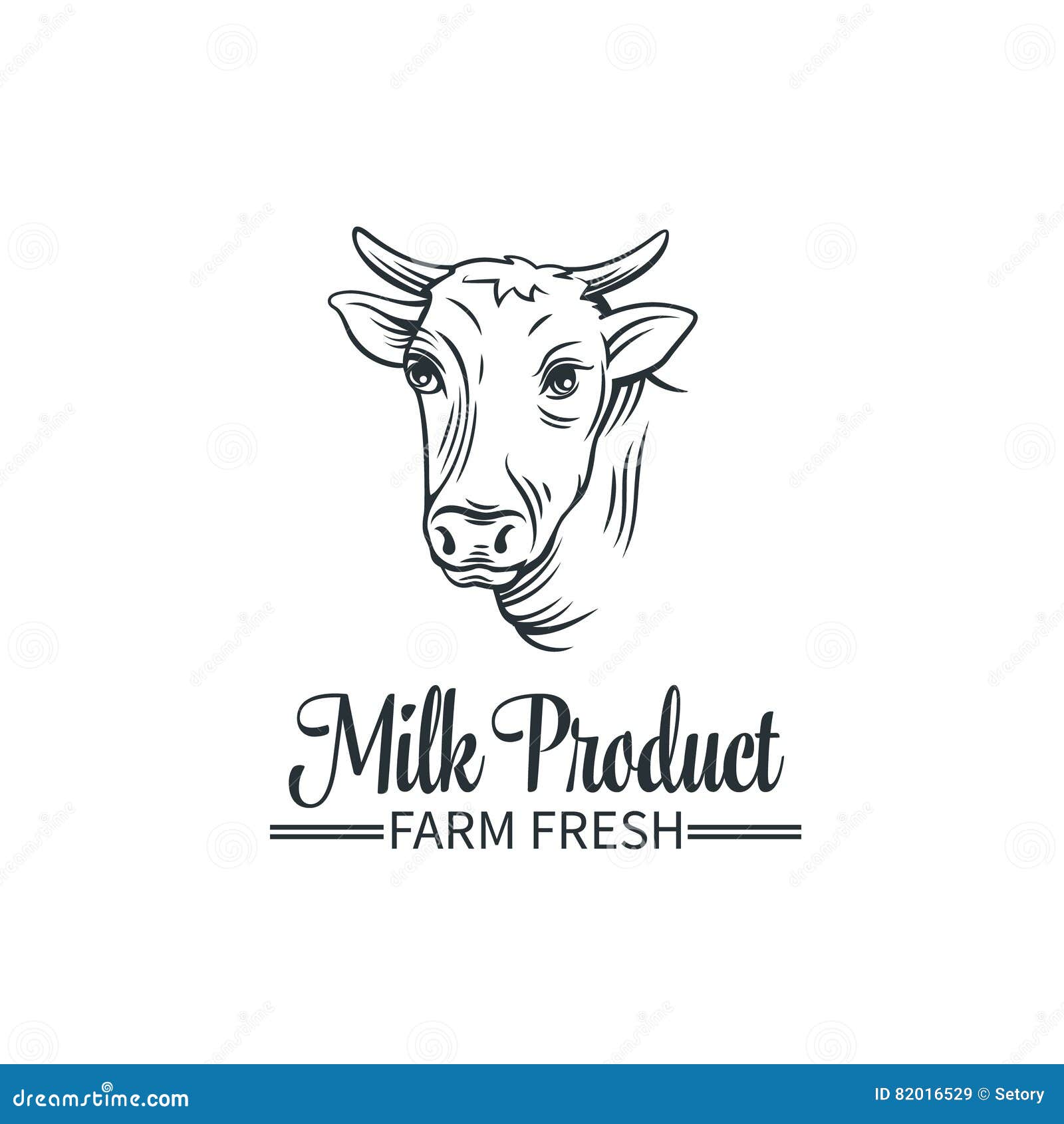 Producto Lácteo Del Logotipo Ilustración del Vector - Ilustración de ...