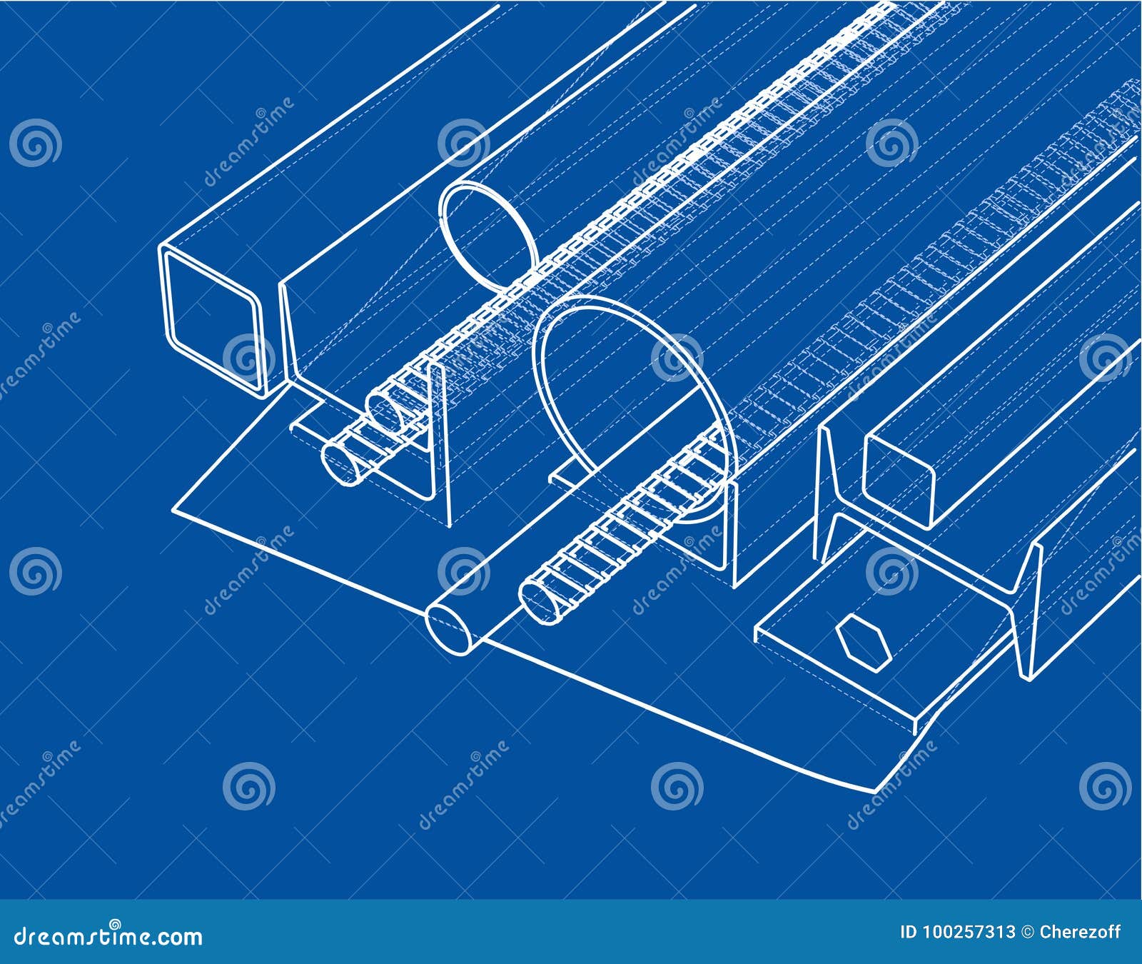 Productos De Metal Rodados Vector Ilustración del Vector - Ilustración ...