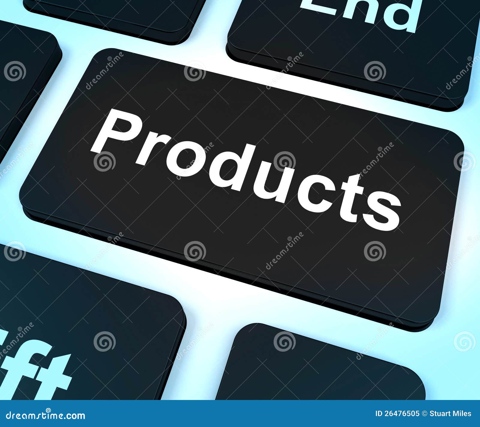 Products Computer Key Showing Internet Shopping Goods Stock ...