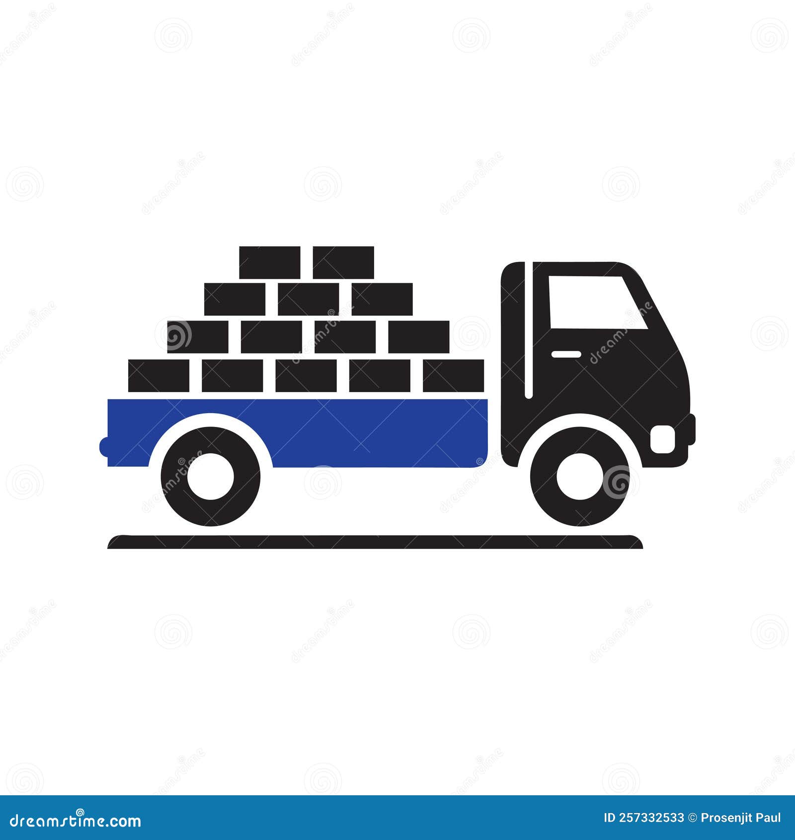 Products delivery van icon stock vector. Illustration of logistic ...