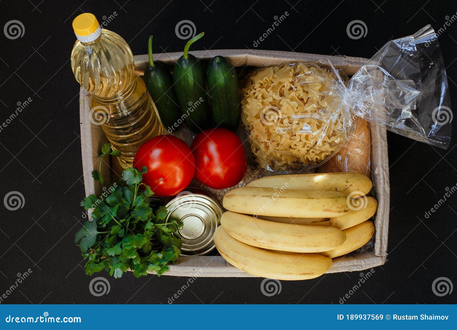 Products are the First Necessity on a Black Background Stock Image ...