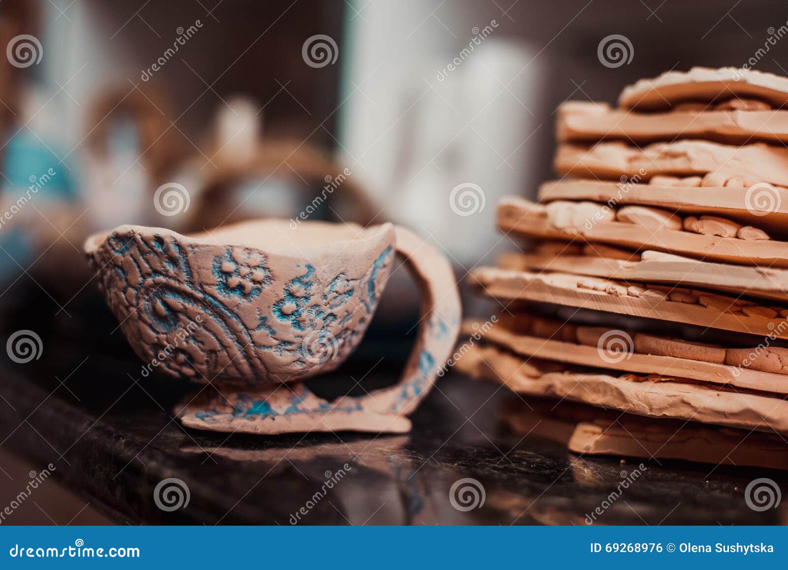Products made of clay. stock photo. Image of making, creativity - 69268976