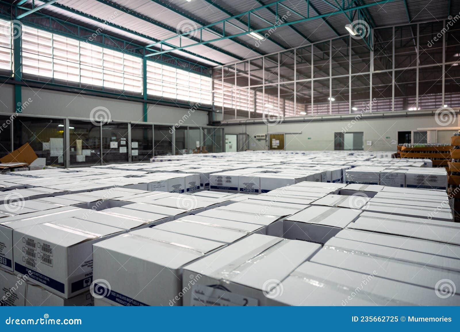 Products Packed in Cardboard Box at Warehouse Stock Image - Image of ...