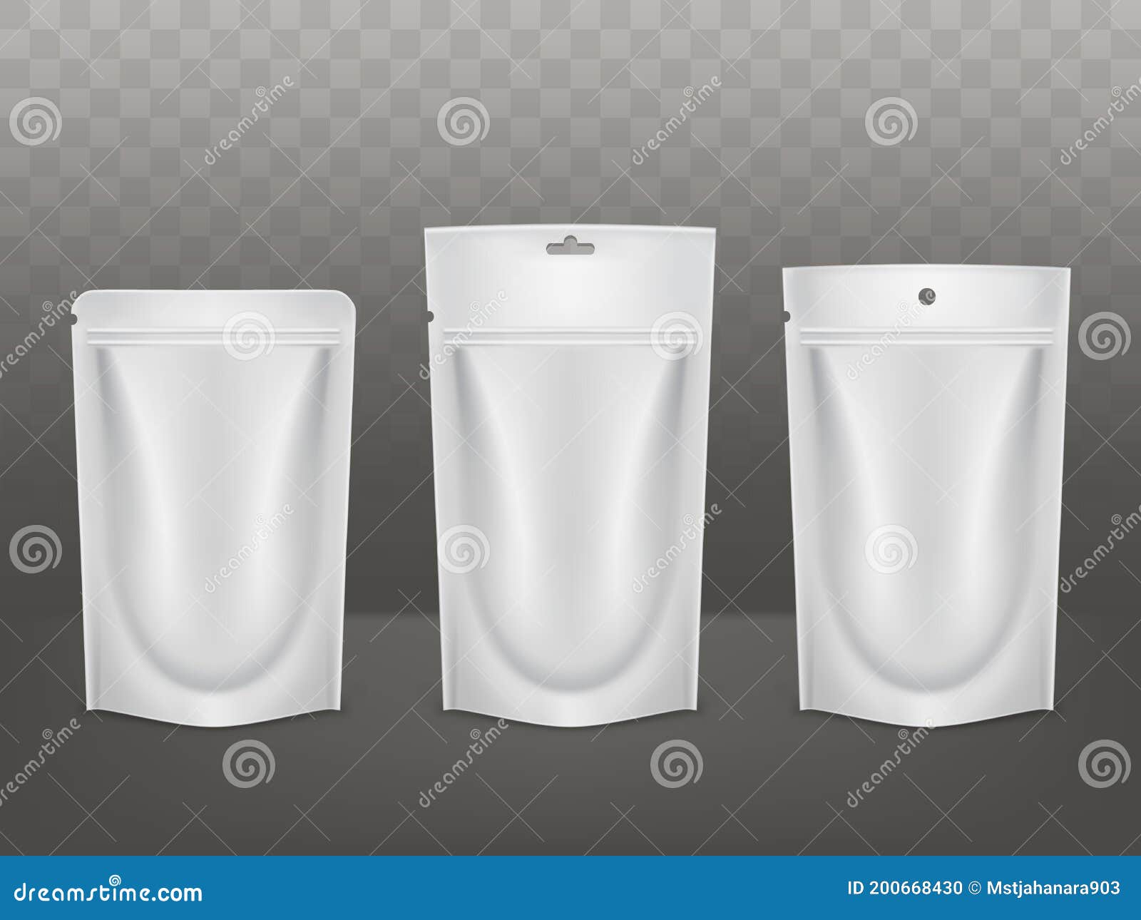 Products Polyethylene Packaging Realistic Vector Stock Vector ...