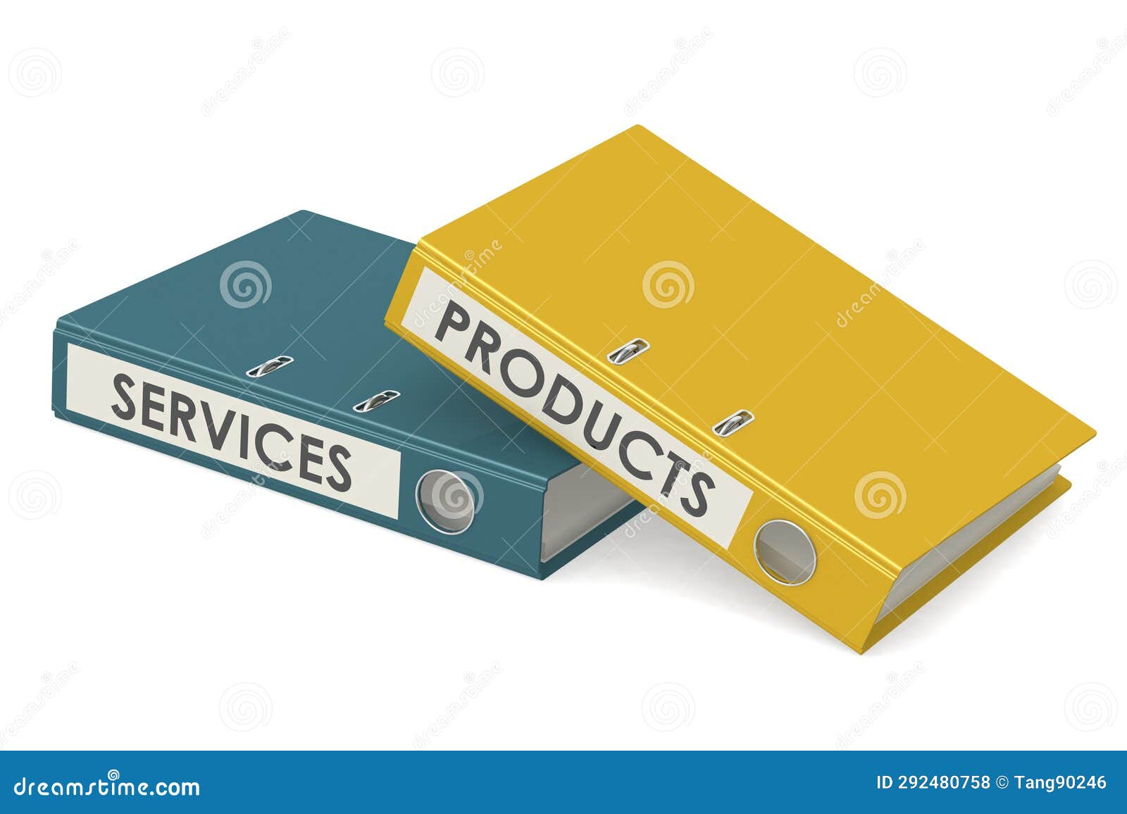 Products and Services Folders Isolated Stock Illustration ...