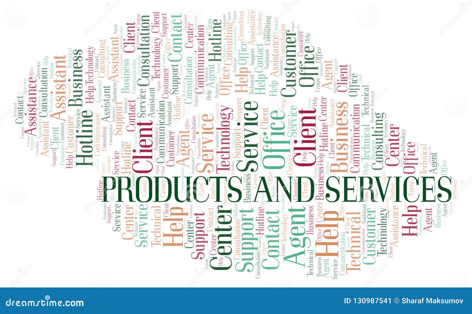 Products and Services Word Cloud. Stock Illustration - Illustration of ...