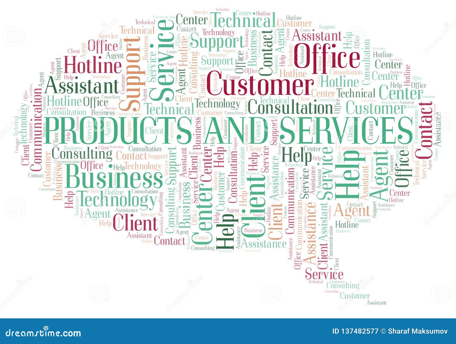 Products and Services Word Cloud Stock Illustration - Illustration of ...