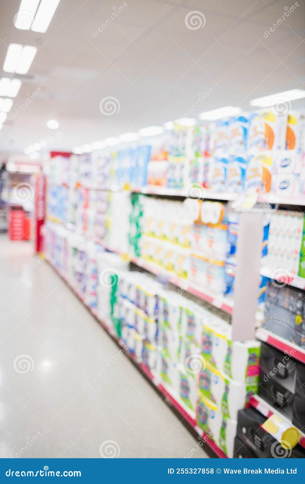Products on Shelf at Supermarket Stock Photo - Image of arrangement ...
