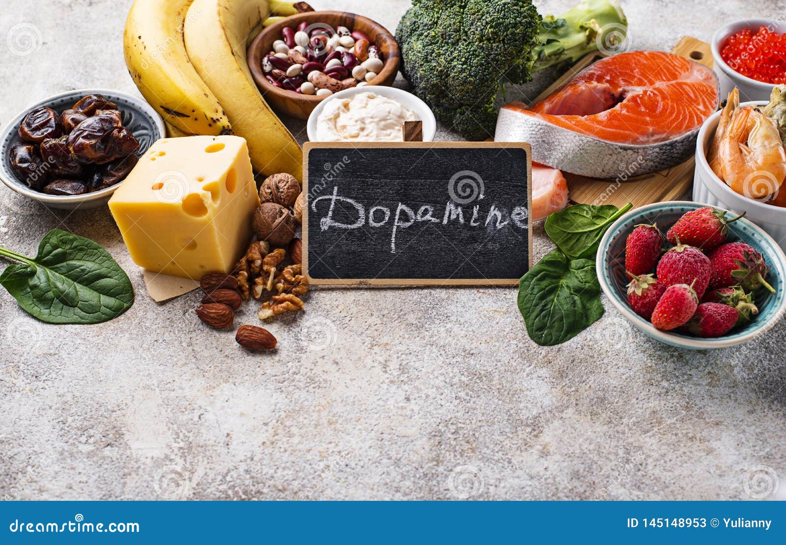 Products Sources of Hormone Dopamine Stock Image - Image of high ...