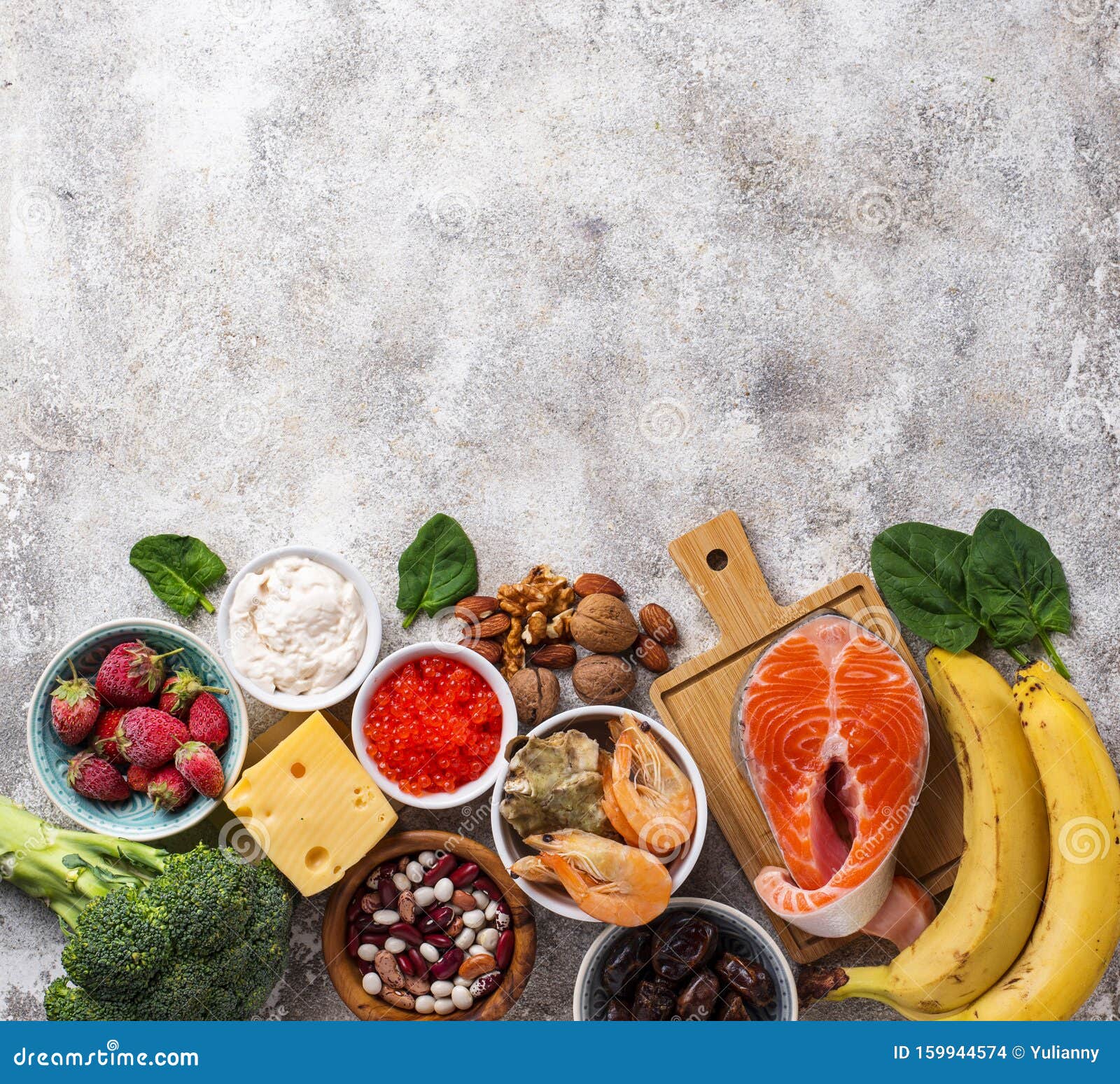 Products Sources of Hormone Dopamine Stock Photo - Image of dates ...