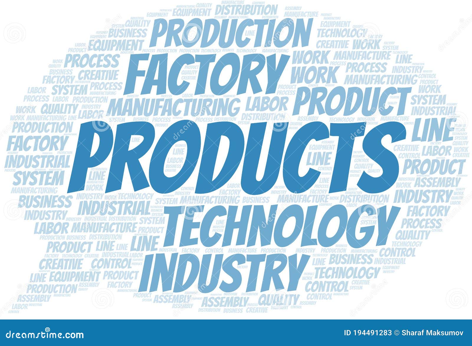 Products Word Cloud Create with Text only. Stock Illustration ...