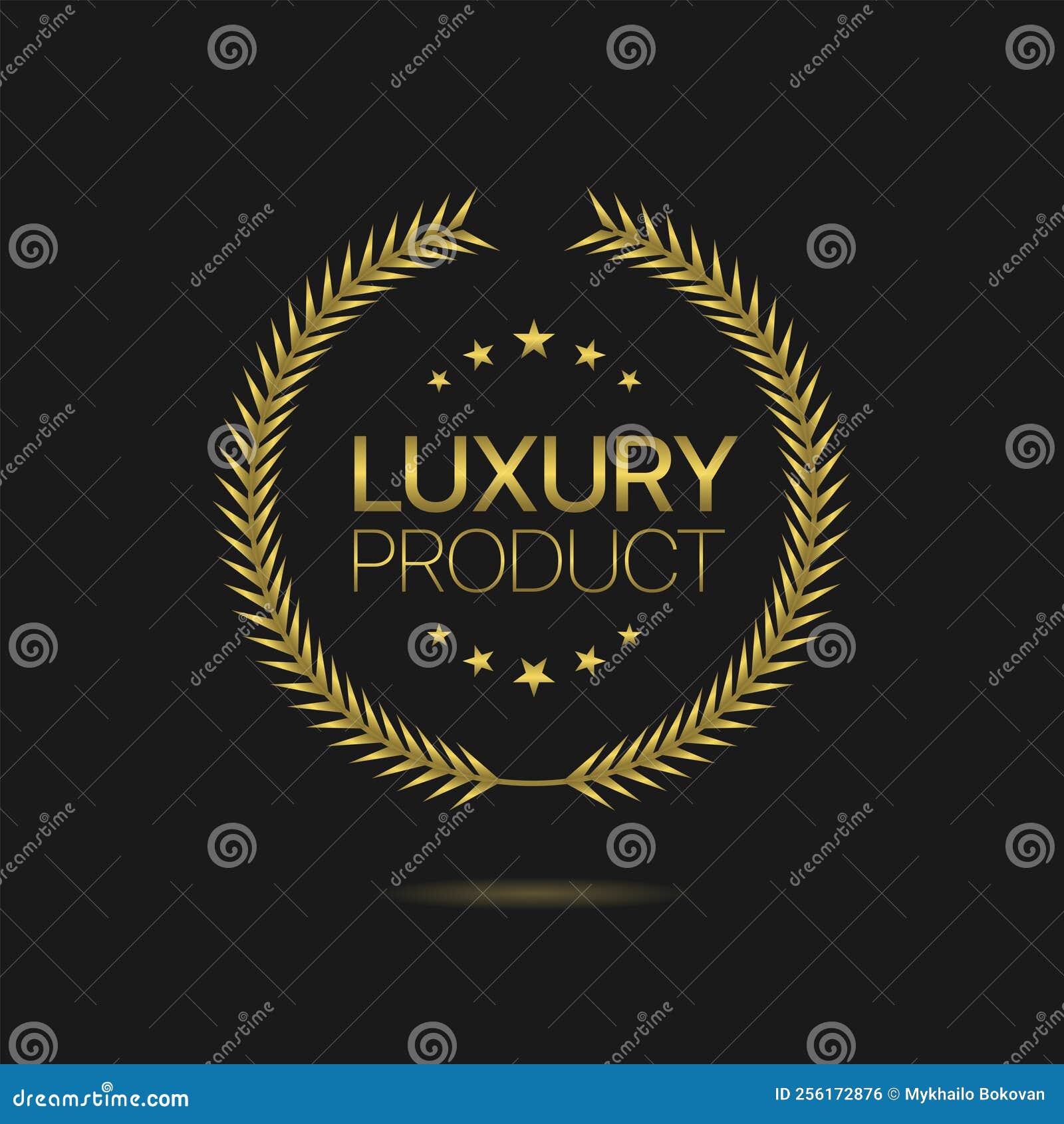 Produit De Luxe Label or Laurel Wreath Illustration de Vecteur ...