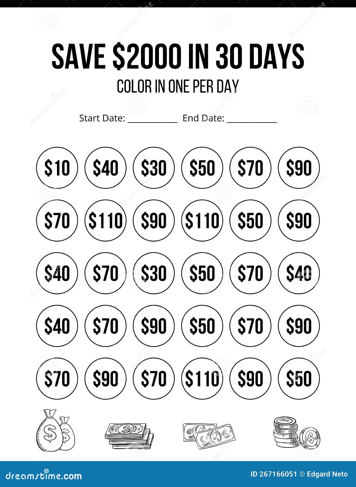 Save Money Challenge, 2k Savings Challenge, Monthly Budget Tracker, V21 ...