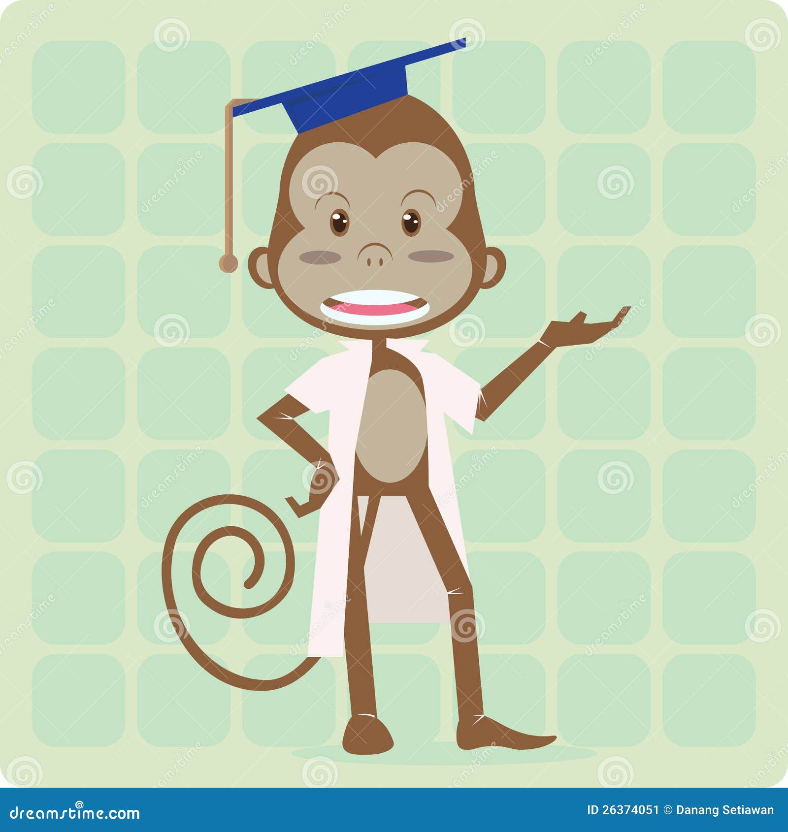 Prof Monkey stock illustration. Illustration of achievement - 26374051