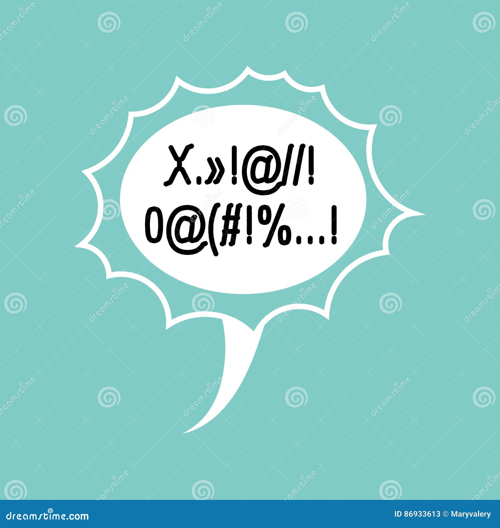 Profanity Comic Speech Bubble . Place for Text Swearing Stock Vector ...