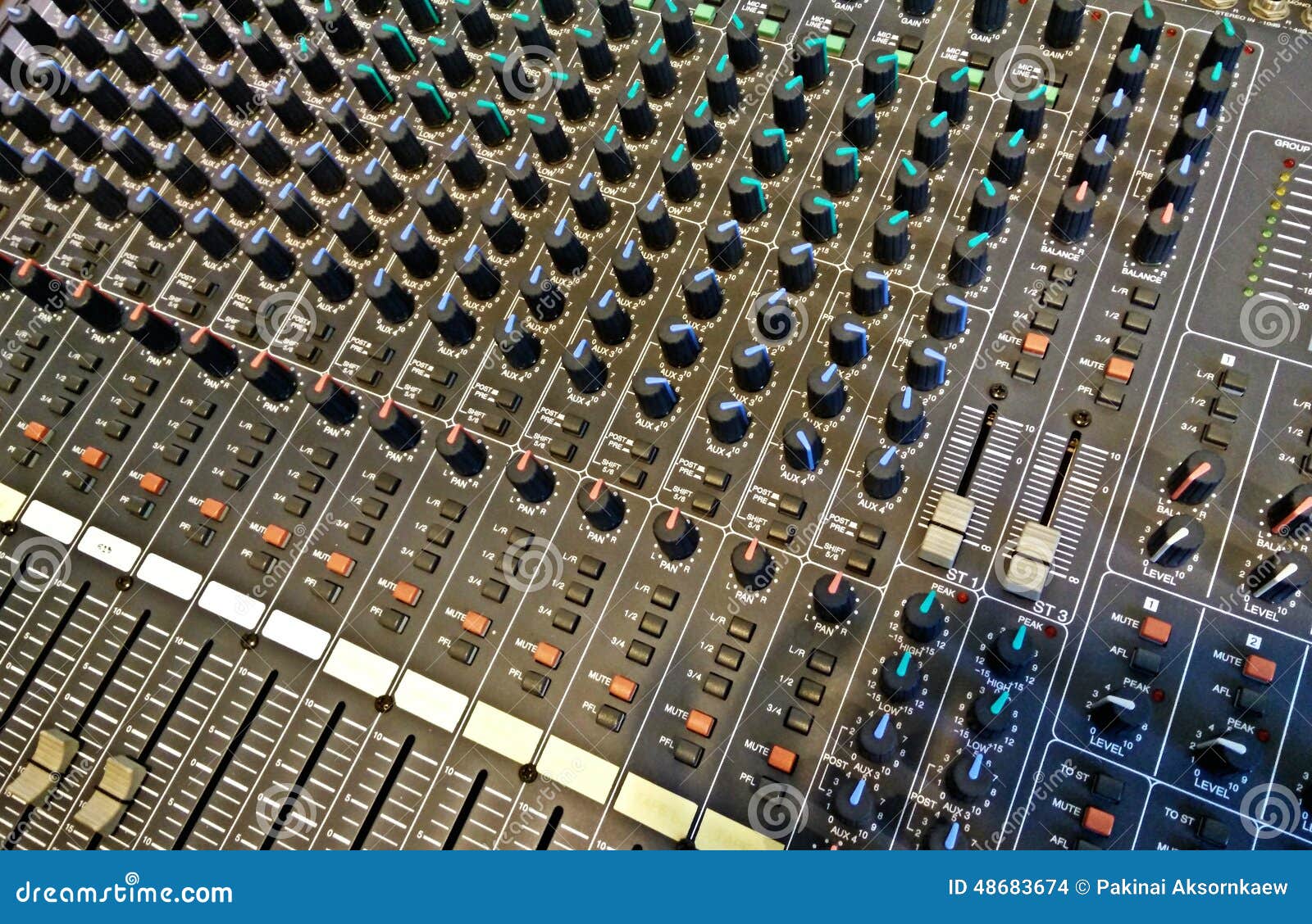 Profesional Audio Control for Dj and Soundstudio Editorial Stock Image ...