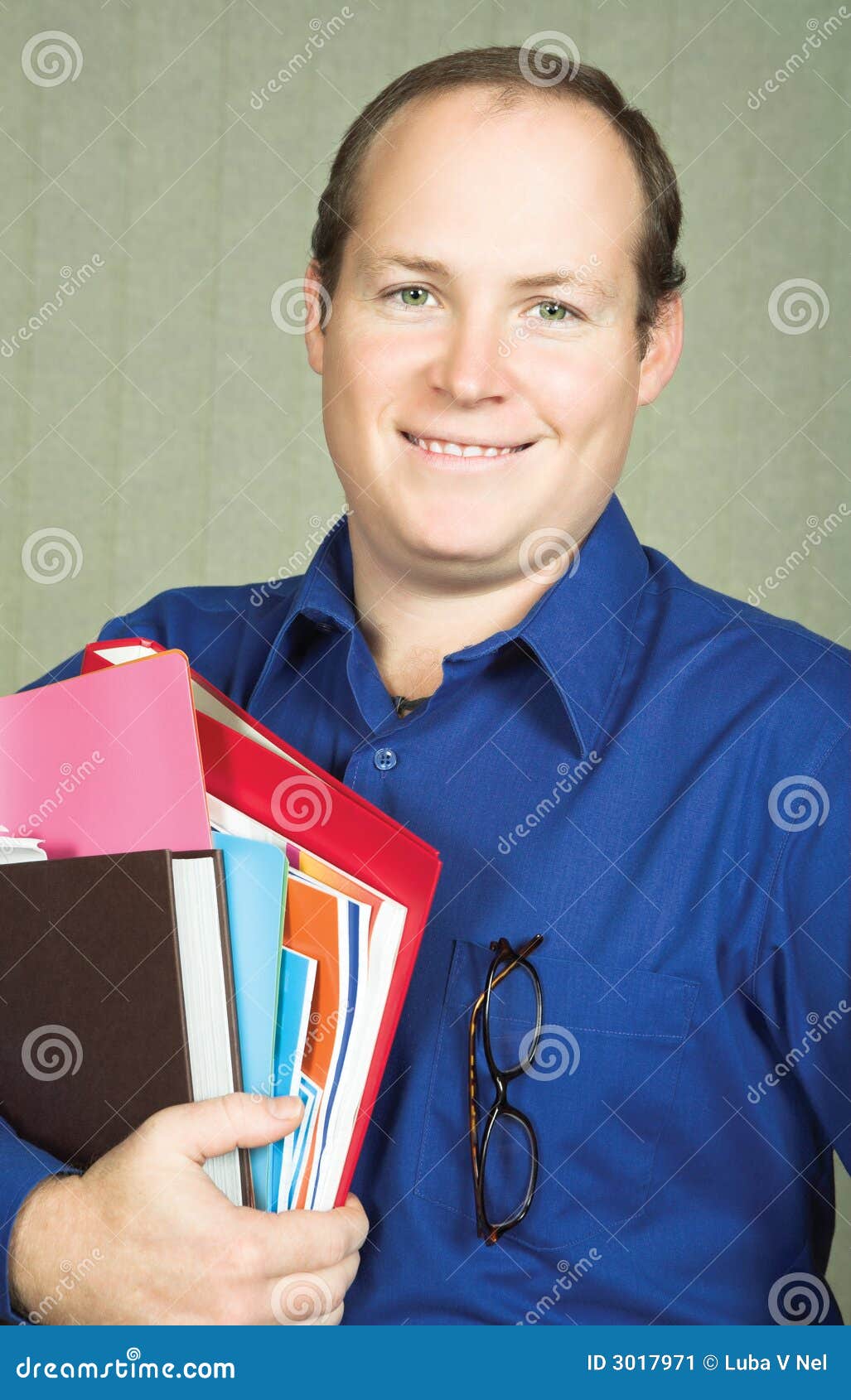 Profesor con los libros imagen de archivo. Imagen de pelo - 3017971