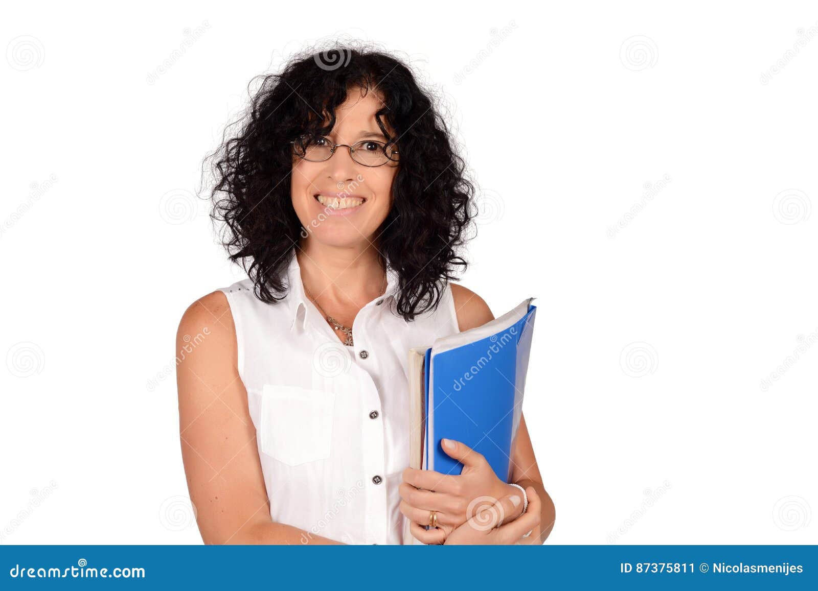 Profesor De Escuela Que Sostiene Los Libros Imagen de archivo - Imagen ...