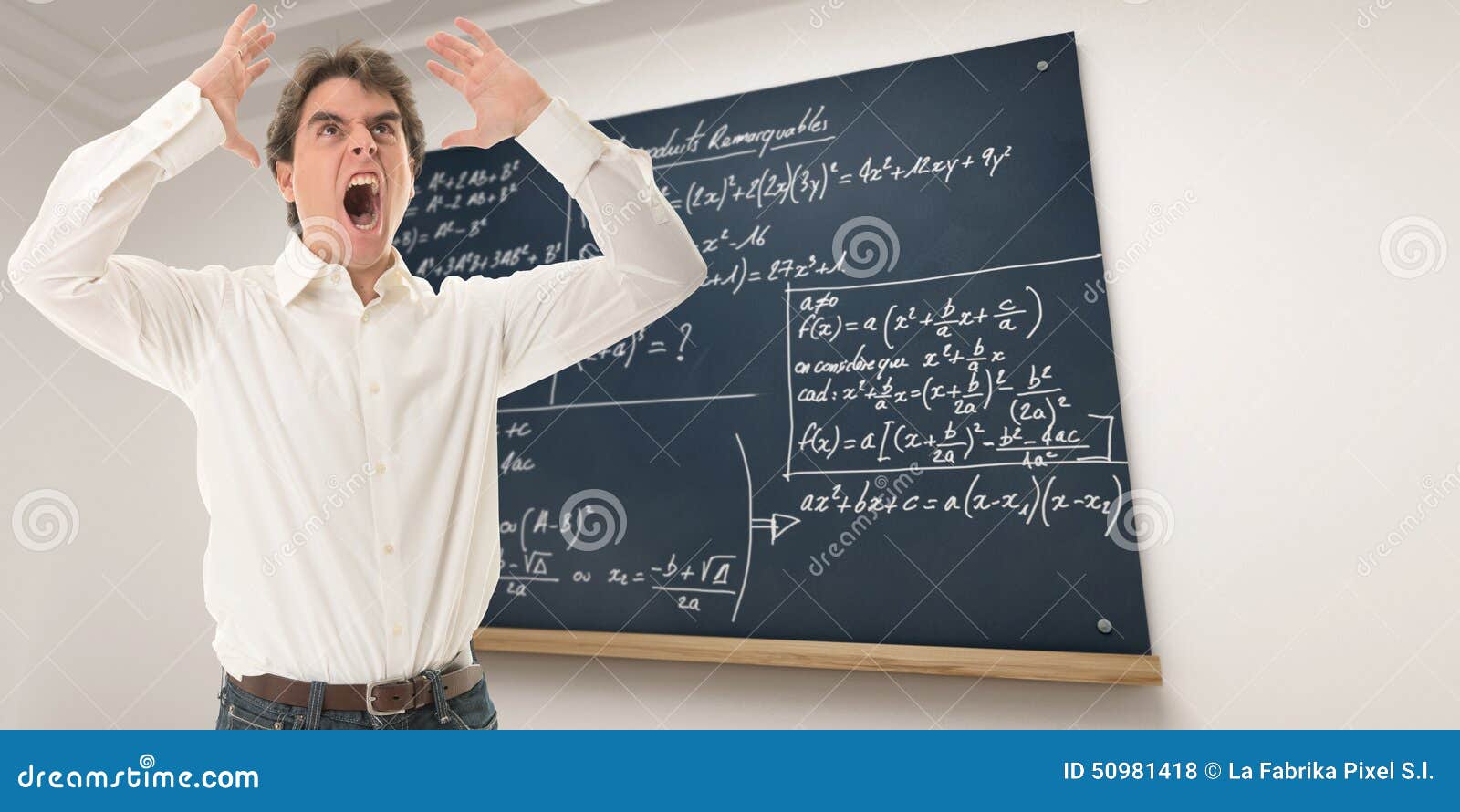 Profesor De Matemáticas Furioso Foto de archivo - Imagen de interior ...