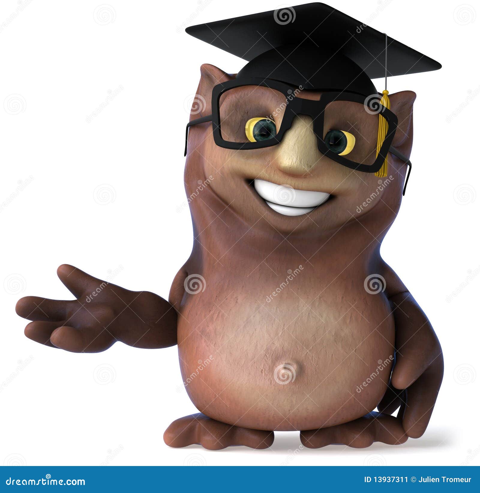 Profesor del buho stock de ilustración. Ilustración de animal - 13937311