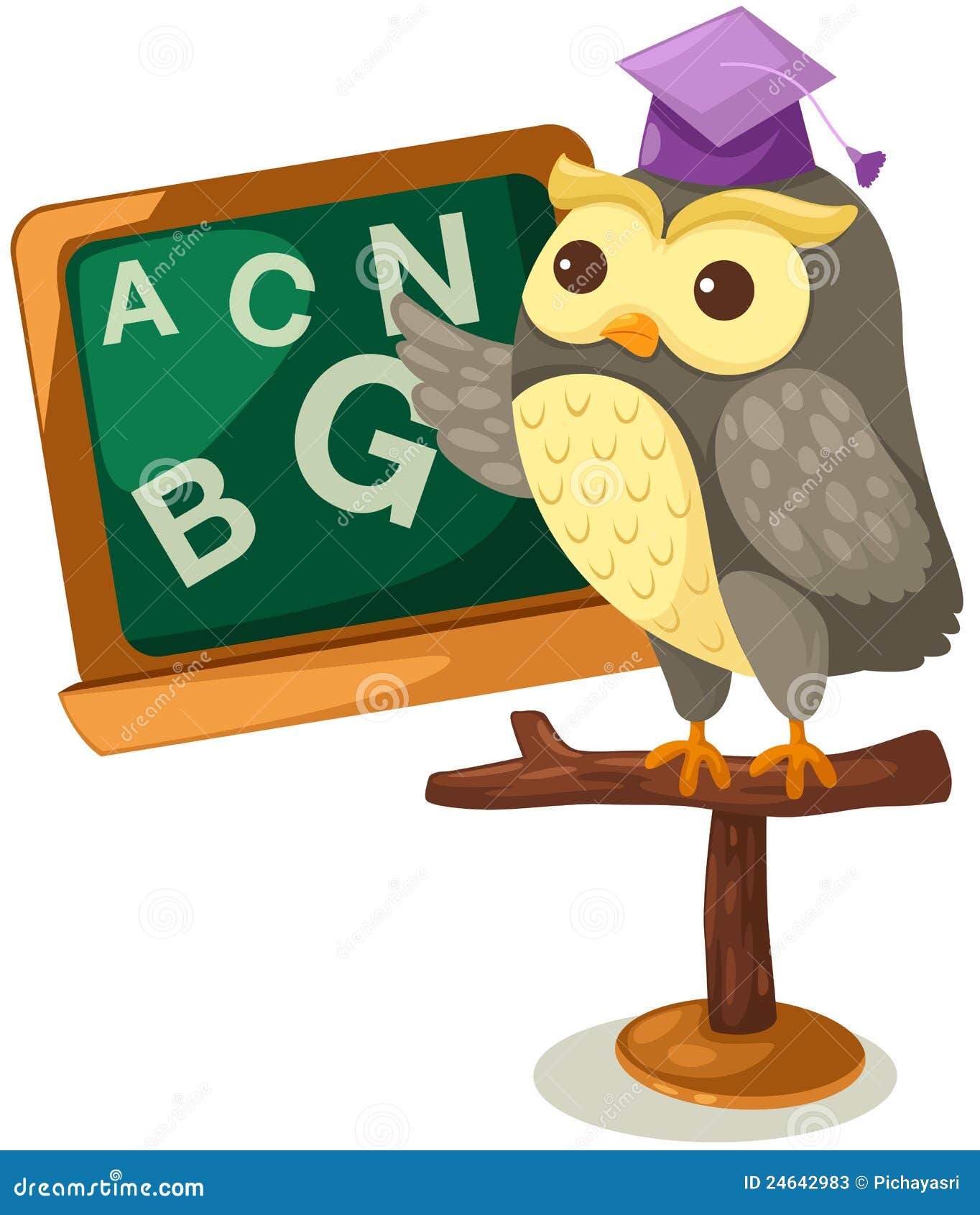 Profesor del buho ilustración del vector. Ilustración de historieta ...