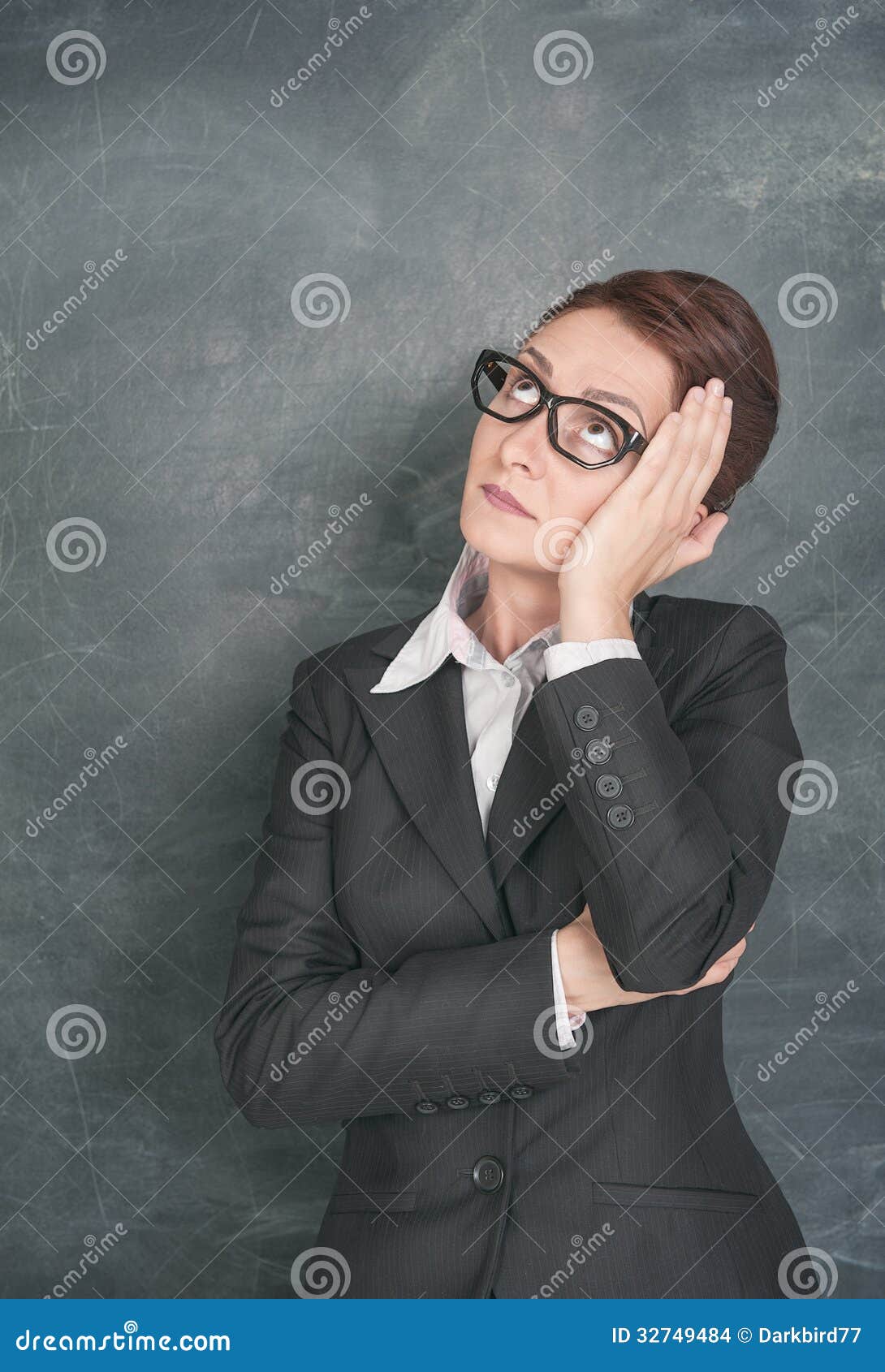 Profesor pensativo foto de archivo. Imagen de anteojos - 32749484