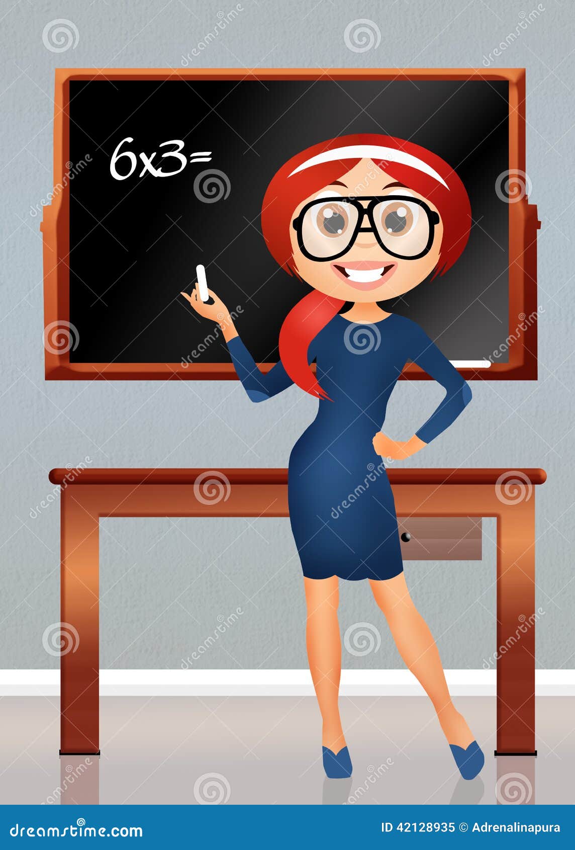 Professeur illustration stock. Illustration of joyeux - 42128935